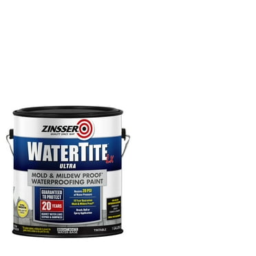 Rust-Oleum Zinsser Watertite Waterproofing Paint, 1 Quart, White ...