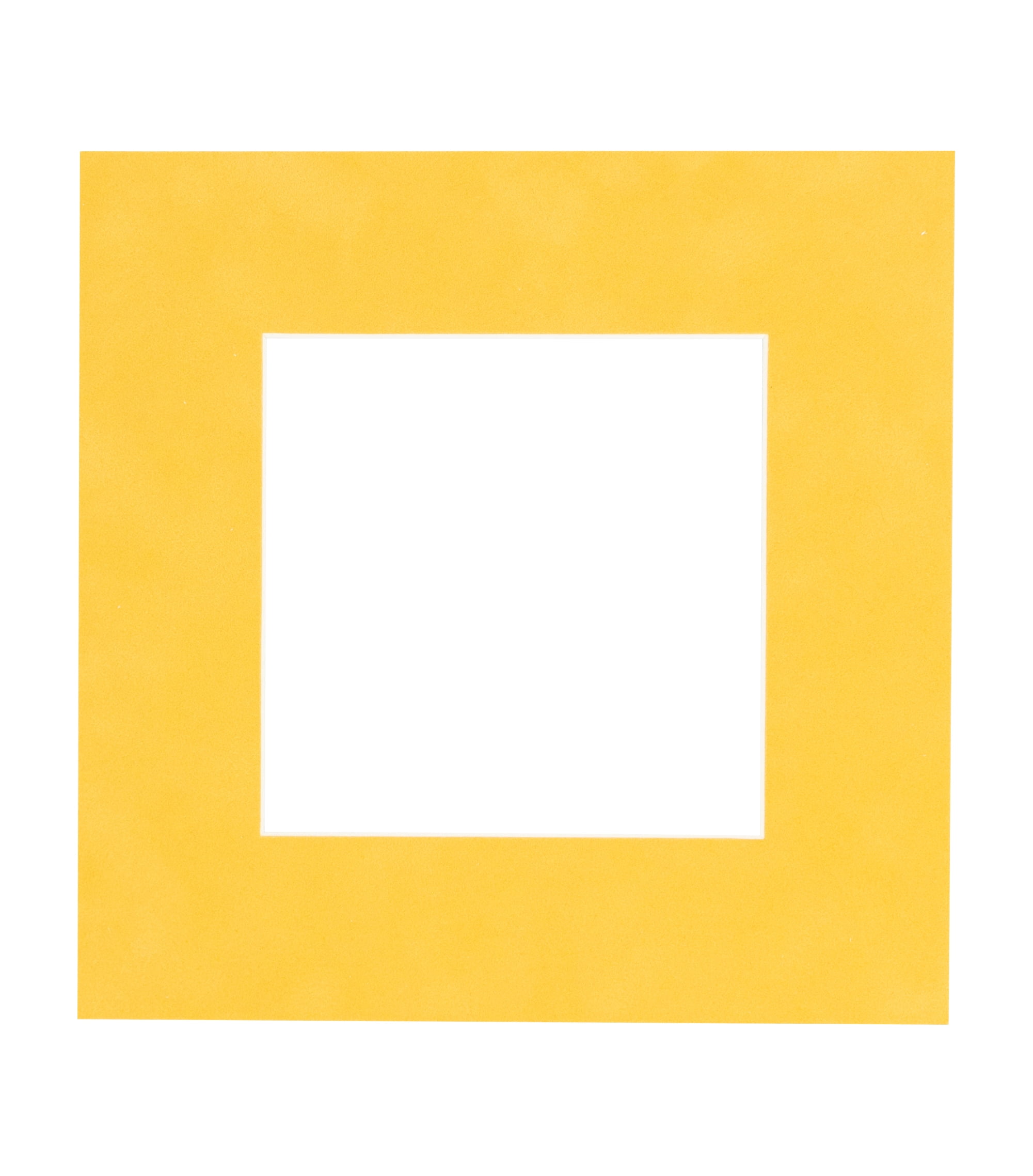 Bright Yellow Acid Free 7x7 Square Picture Frame Mat with White Core ...