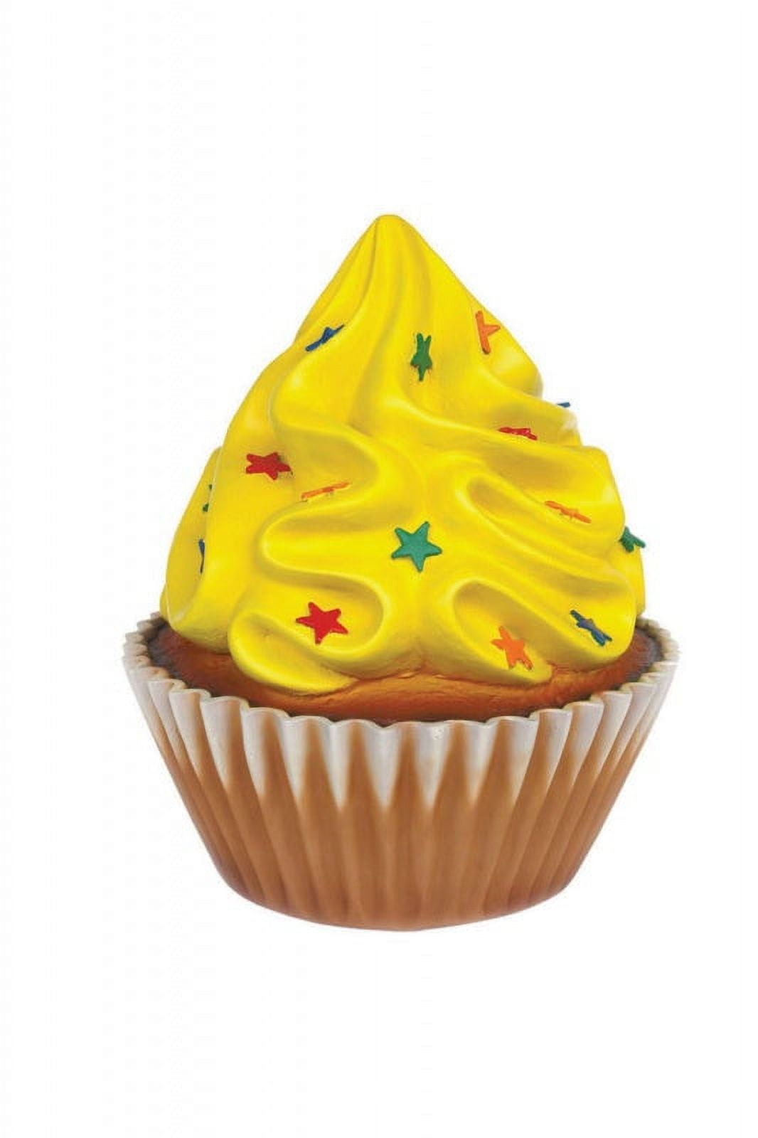Bright Yellow Cupcake With Stars Over Sized Statue - Walmart.com