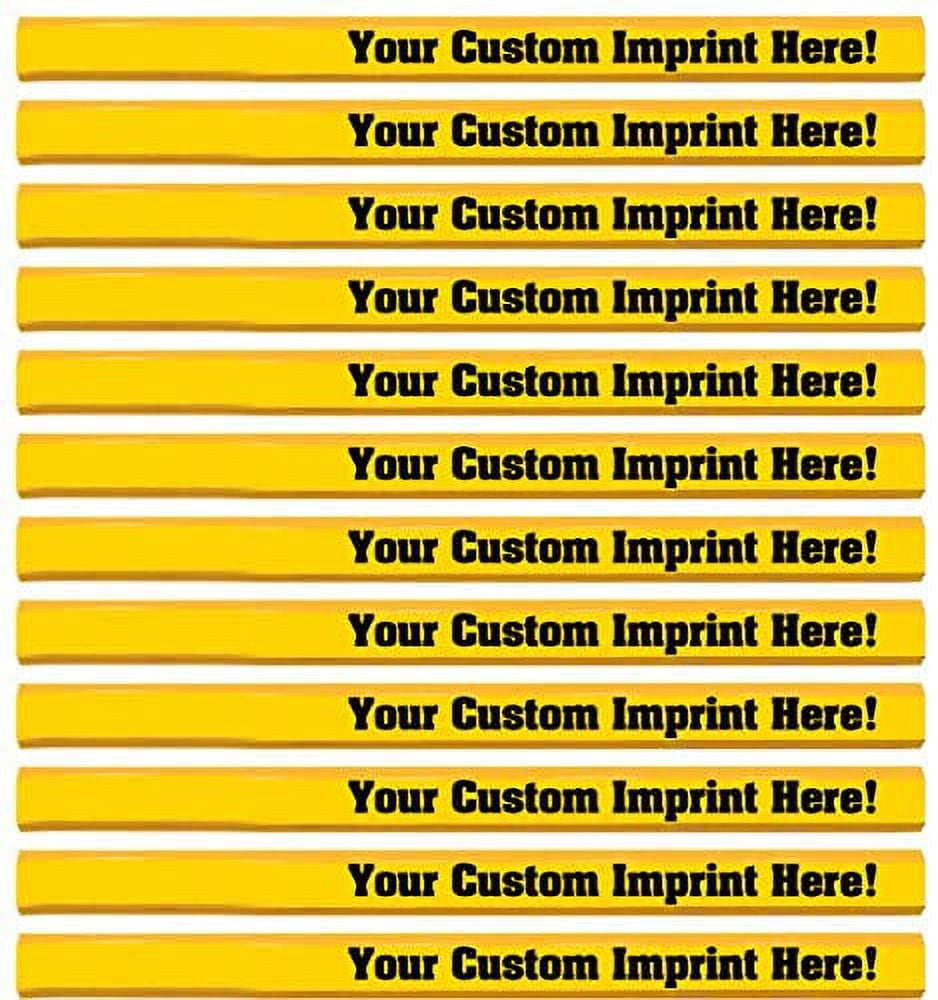 Bright Yellow Custom Carpenter Pencil Personalized imprinted with your ...