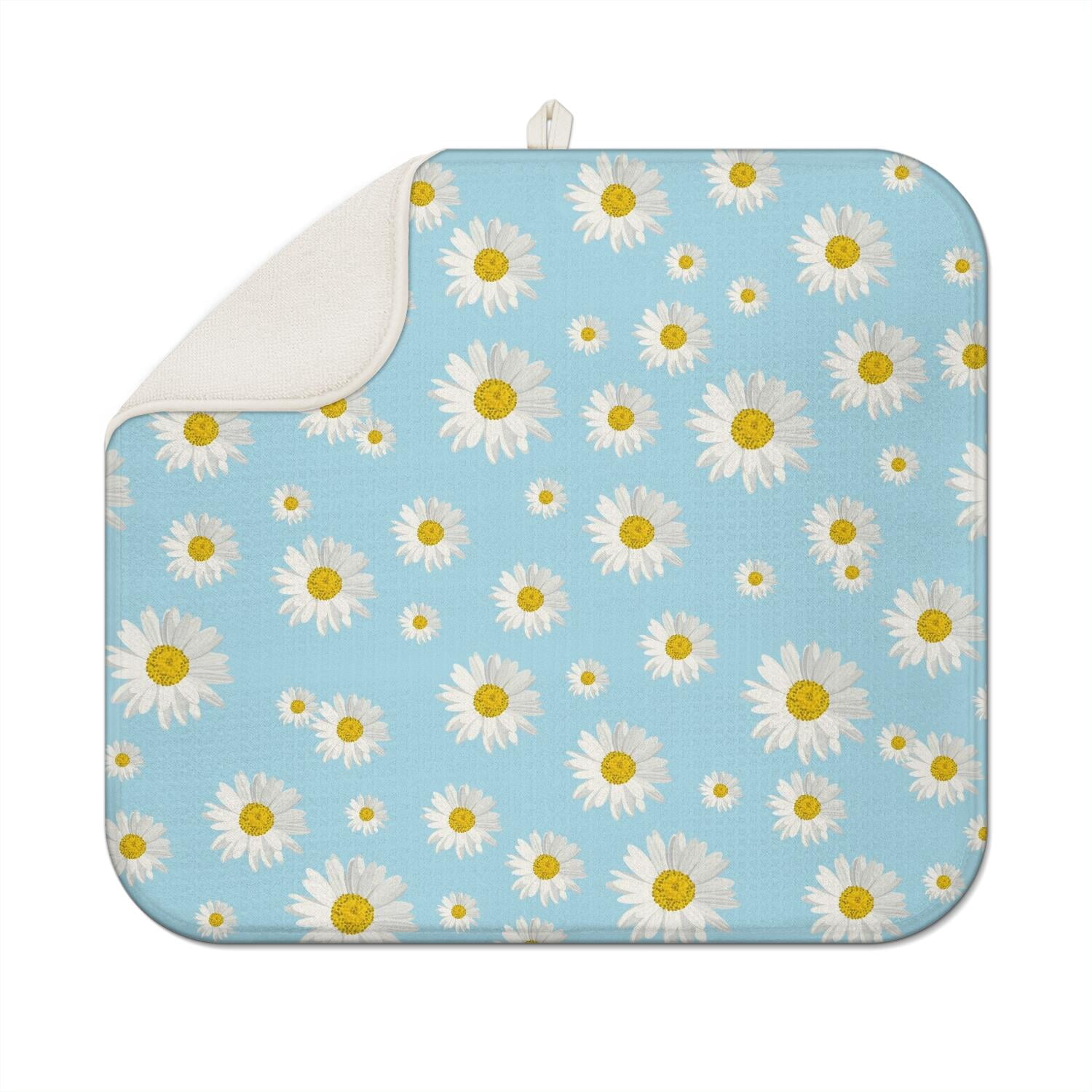 Bright Yellow Daisy Coffee Mat, Microfiber Spill Mat – Multi-Purpose ...