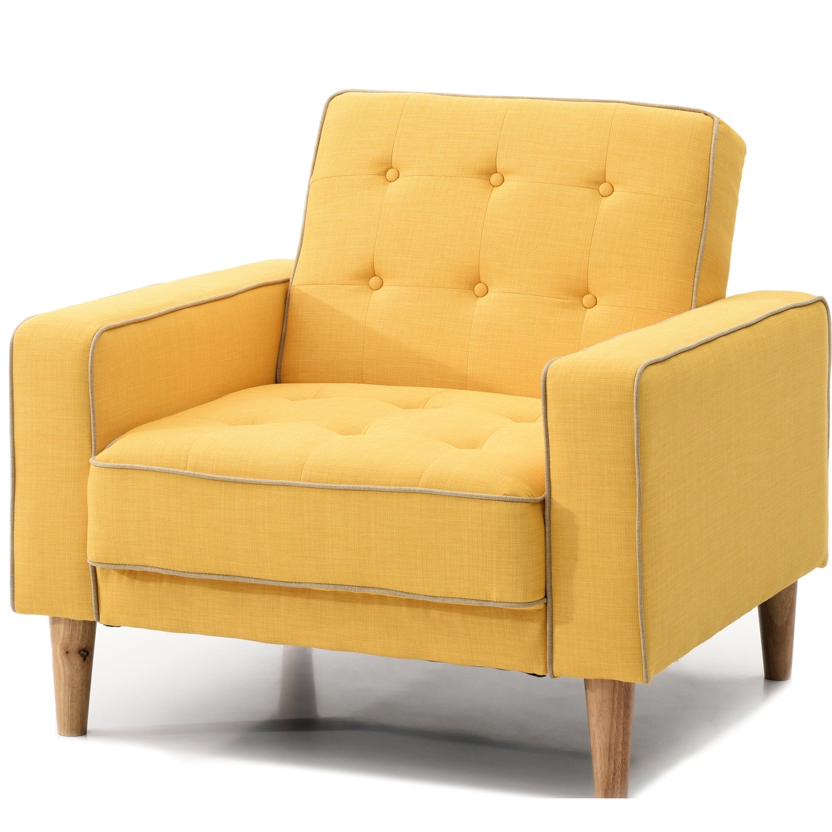 Bright Yellow Foam - Filled Chair Bed / Comfortable Seating for Solo ...