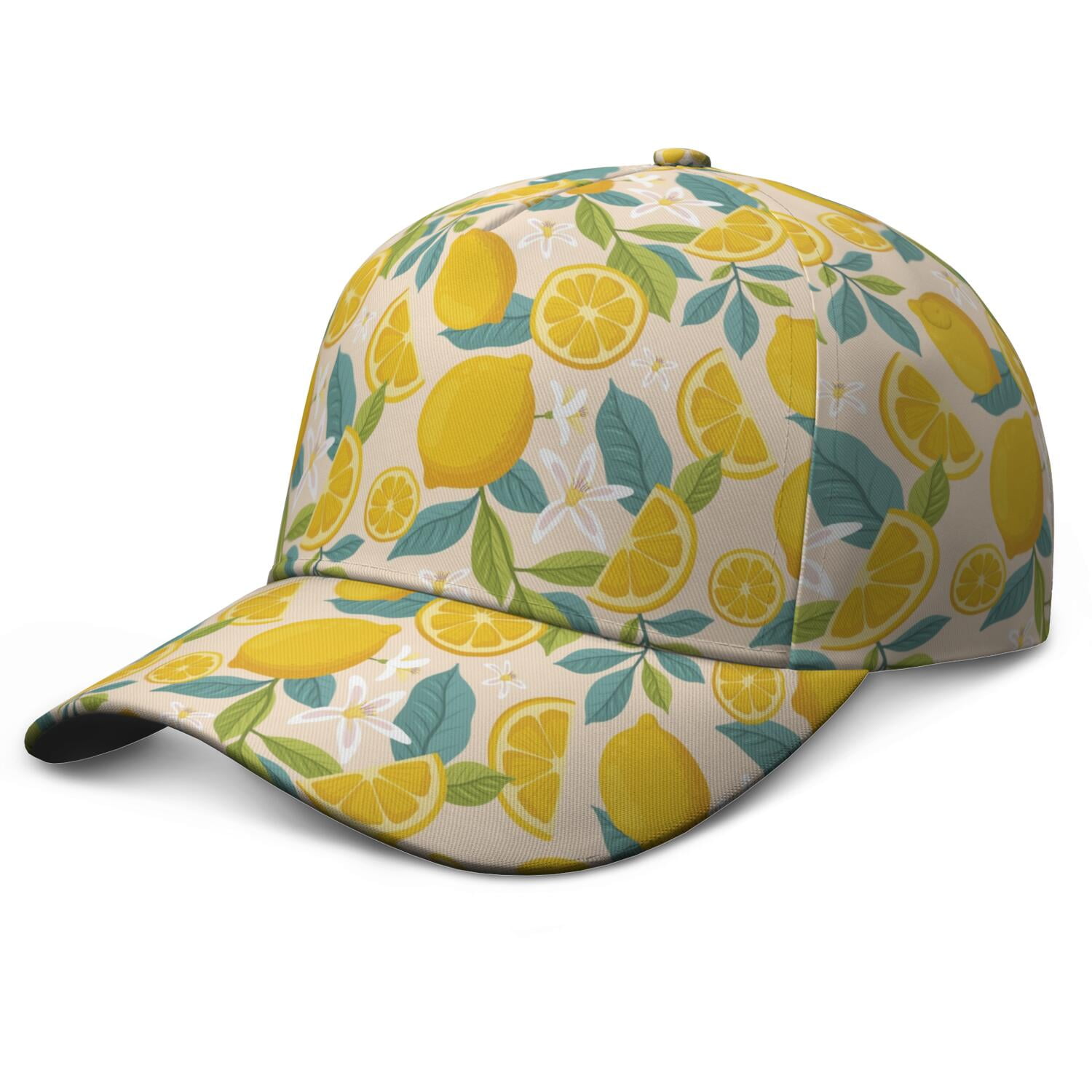 Bright Yellow Fruit Baseball Cap - Minimalist Design Adjustable Hat for ...