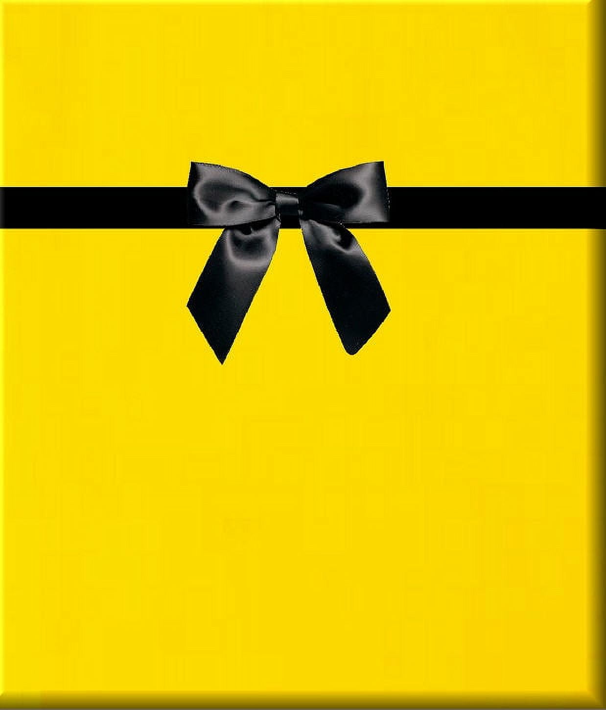 Bright Yellow Gift Wrap Wrapping Paper-15ft Roll w. Gift Labels ...