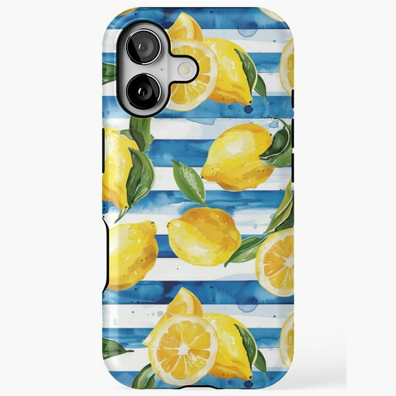 Bright Yellow Lemons Summer Citrus Fruit Fun Pattern Phone Case iPhone ...