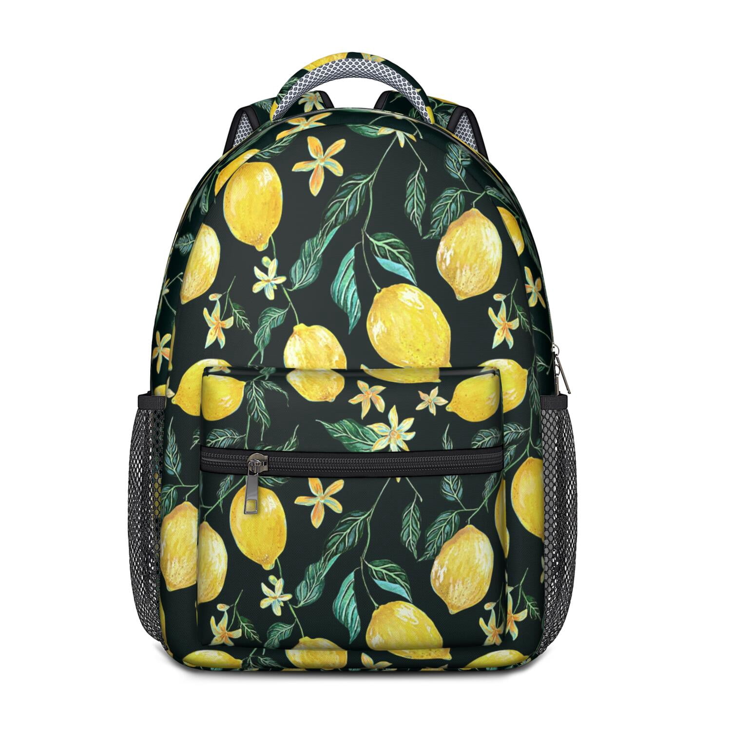 Bright Yellow Retro Lemon Backpack - Modern Design with Breathable ...