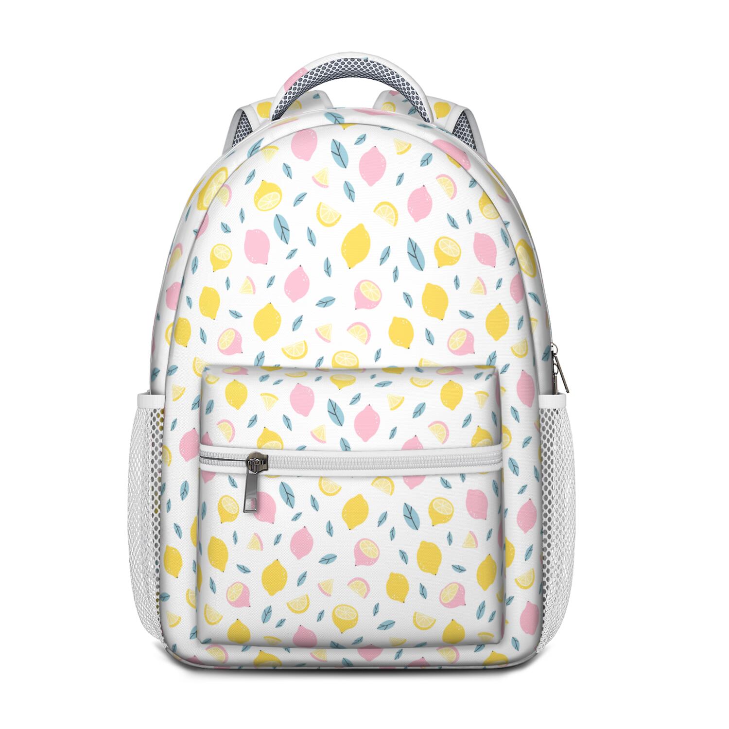 Bright Yellow Retro Lemon Backpack - Modern Design with Breathable ...