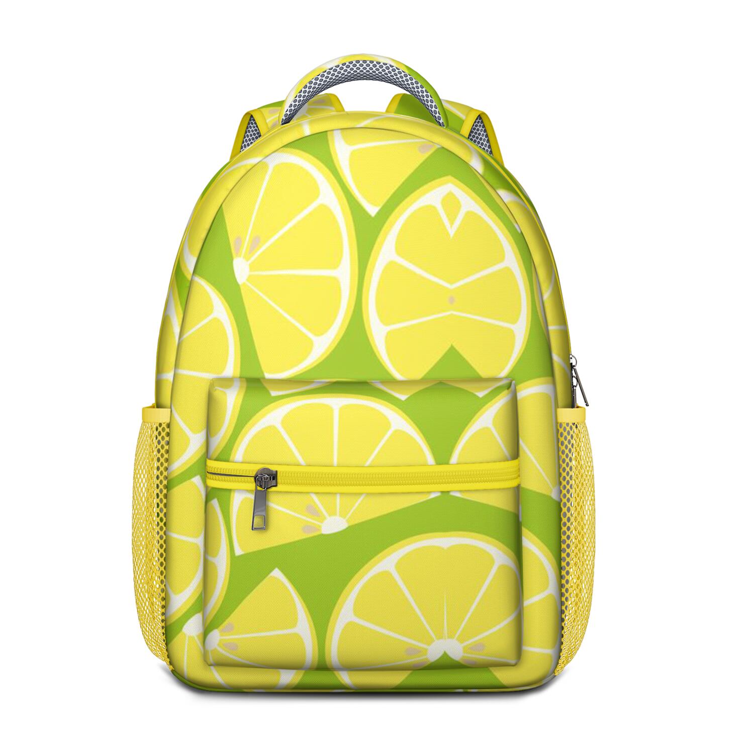 Bright Yellow Retro Lemon Backpack - Modern Design with Breathable ...