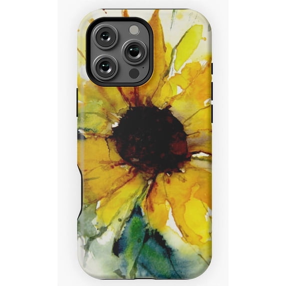 Bright Yellow Sunflower Floral Flower Art Pop iPhone 11 12 13 14 15 16 ...