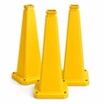 Bright Yellow Traffic Safety Cones with 3 Pack 36" Weighted Base, High ...