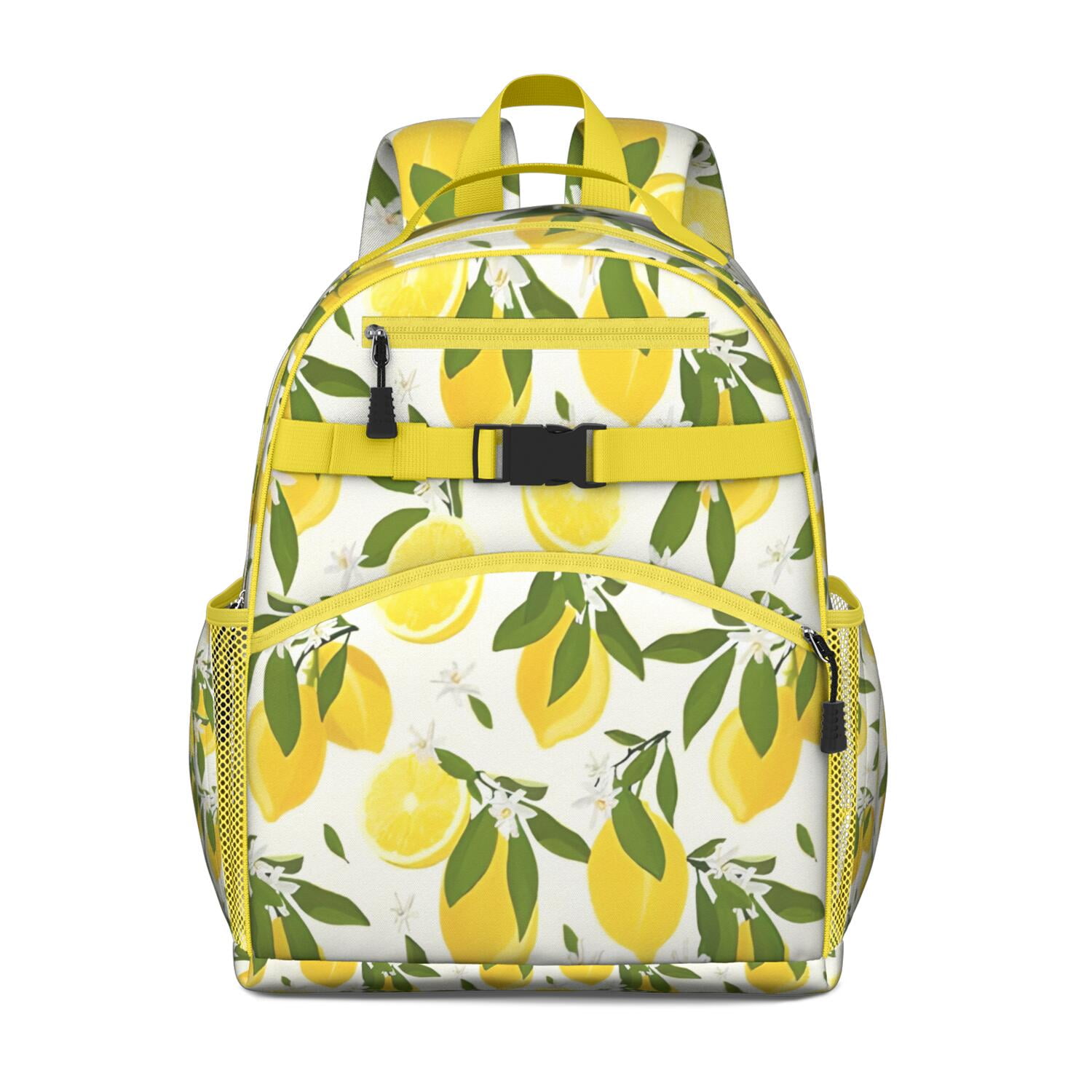 Bright Yellow Vintage Lemon Backpack - Waterproof Daypack with ...