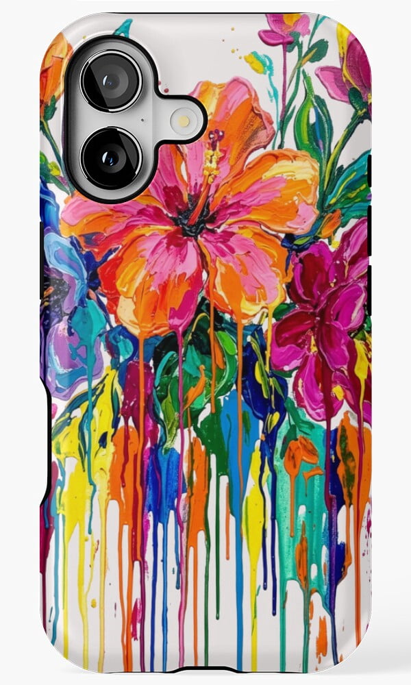 Bright and Bold Flowers Colorful Phone Case for iPhone 11 12 13 14 15 ...