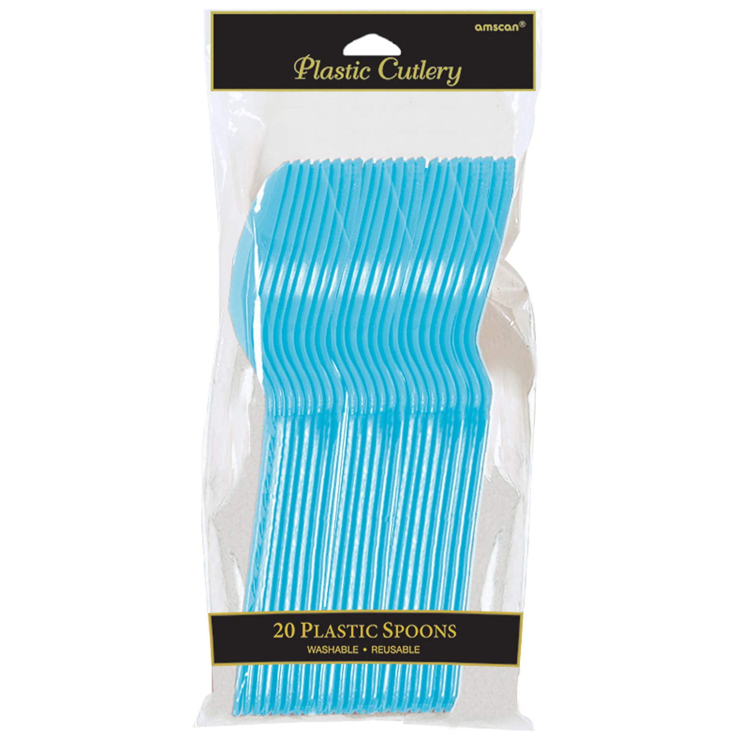 Bright and Vibrant Caribbean Blue Plastic Spoons, 20 Ct. - Walmart.com