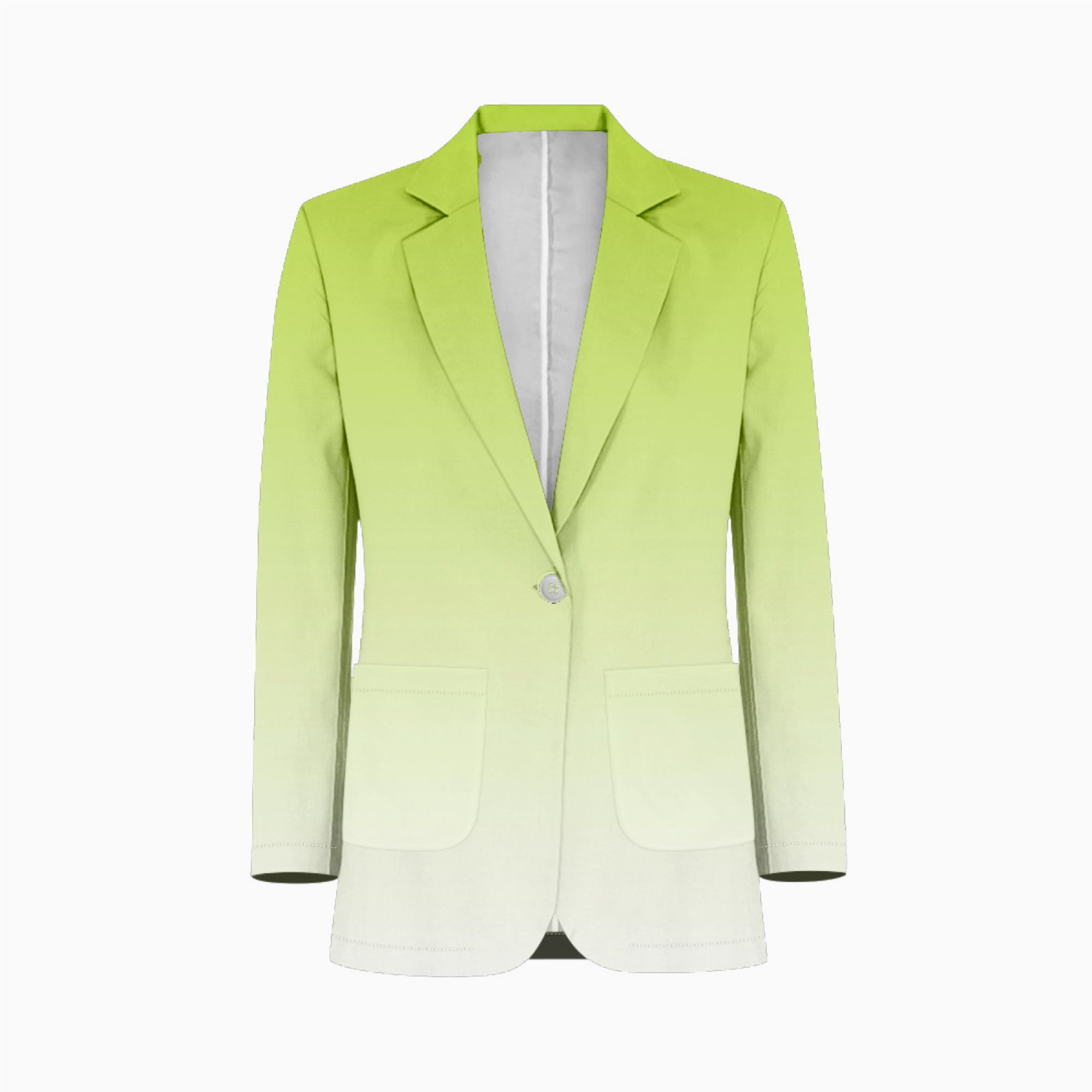 Bright green and White Gradient Mens Suits Shawl Collar Slim Fit Suit ...