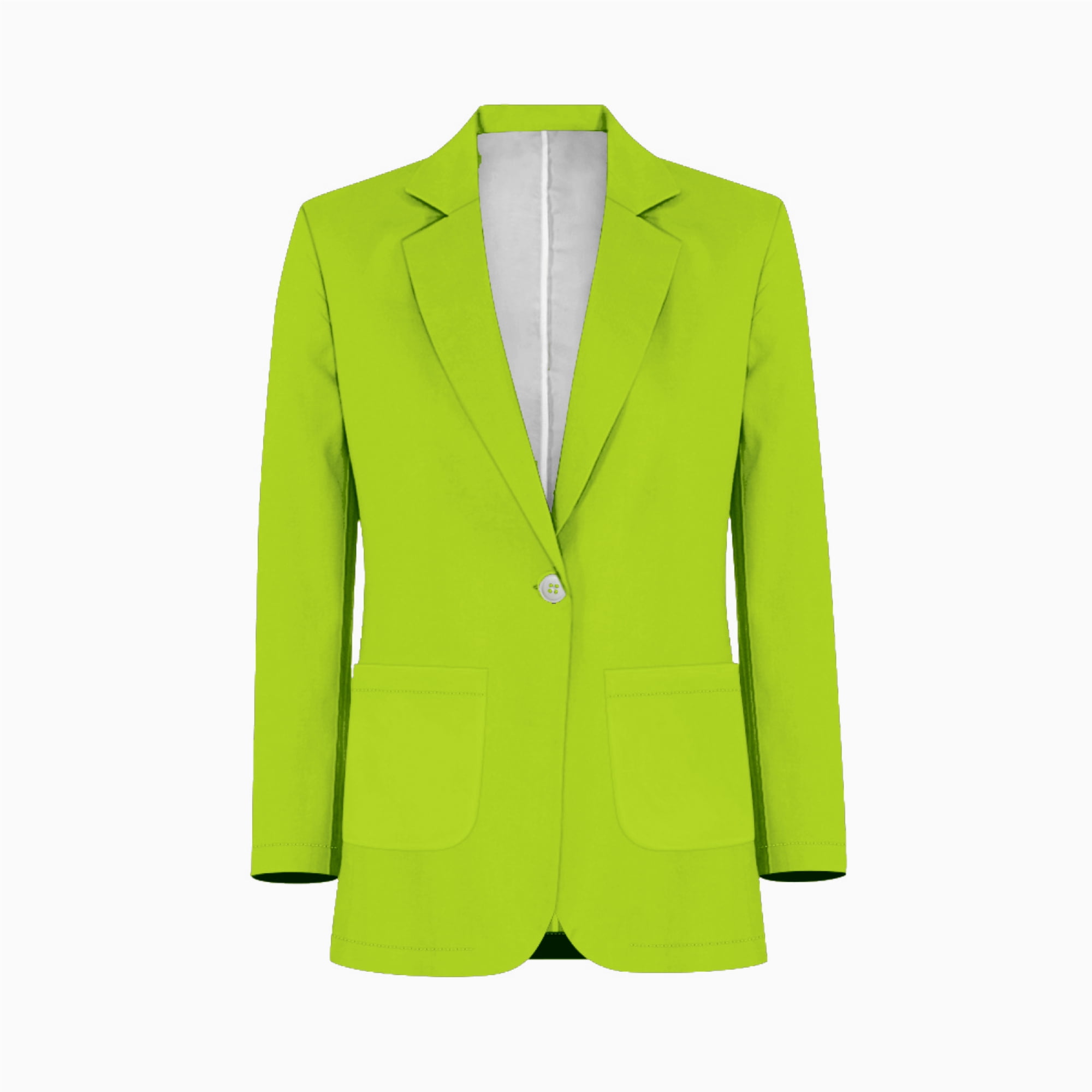 Bright green lime neon color Men Blazers Slim Clothing Summer Jacket ...