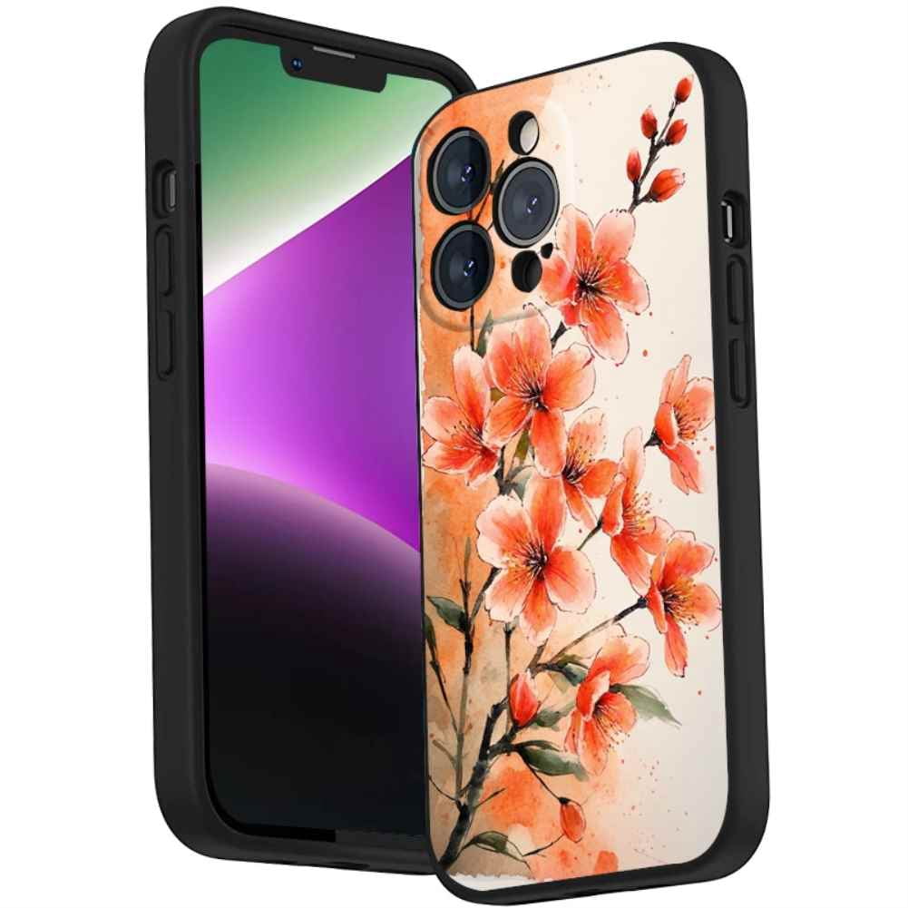 Bright-peach-blossoms-2 phone case for iPhone 15 Pro for Women Men ...