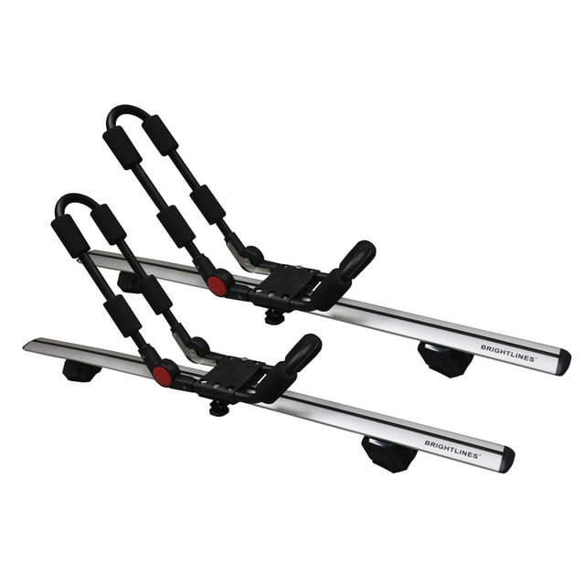 BrightLines Roof Rack Cross Bars Kayak Rack Combo Compatible with Volvo ...