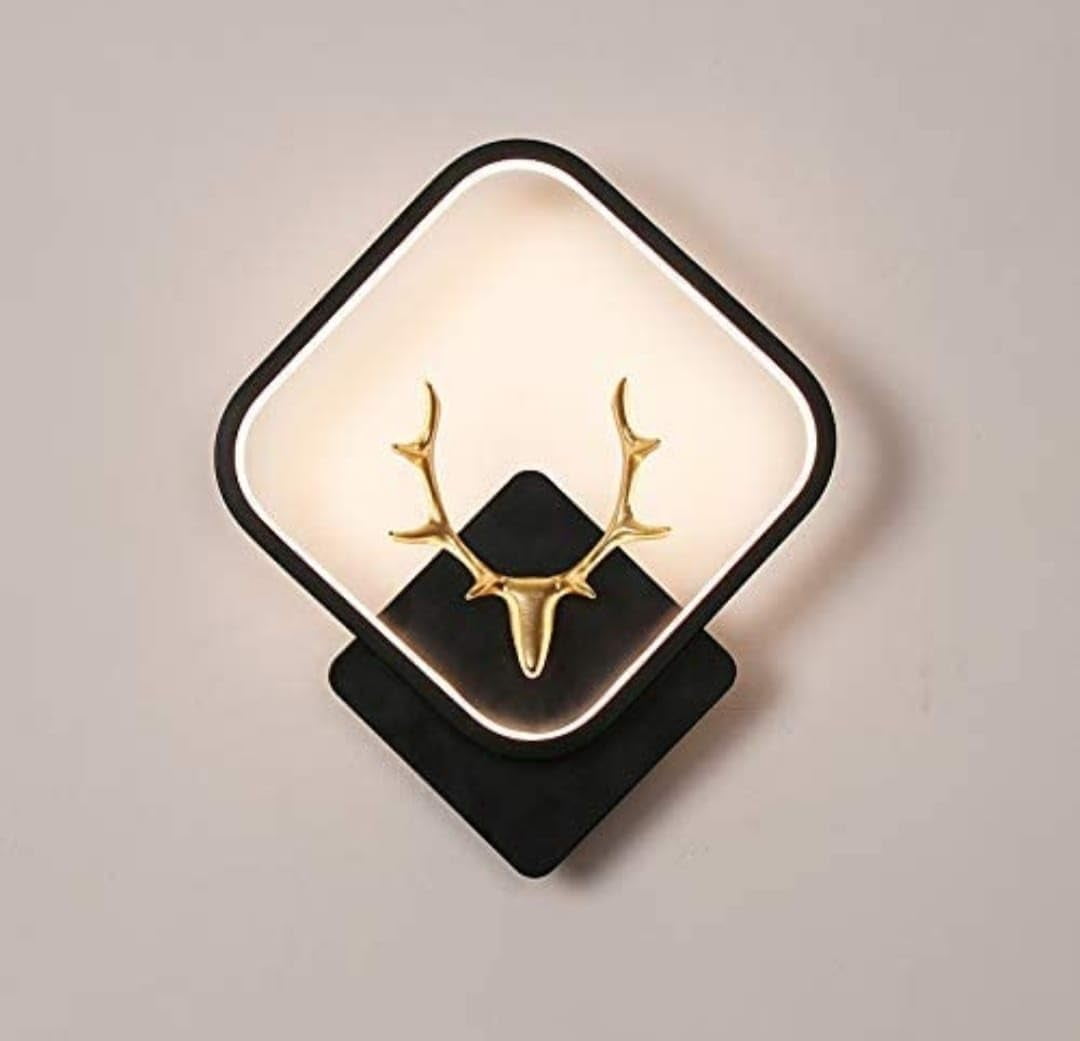 BrightLyt Aluminium Golden Deer LED Wall Lights Fixture Indoor Decor ...