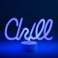 BrightSide 7” Chill LED Neon Table Light, Blue, Battery-Powered ...