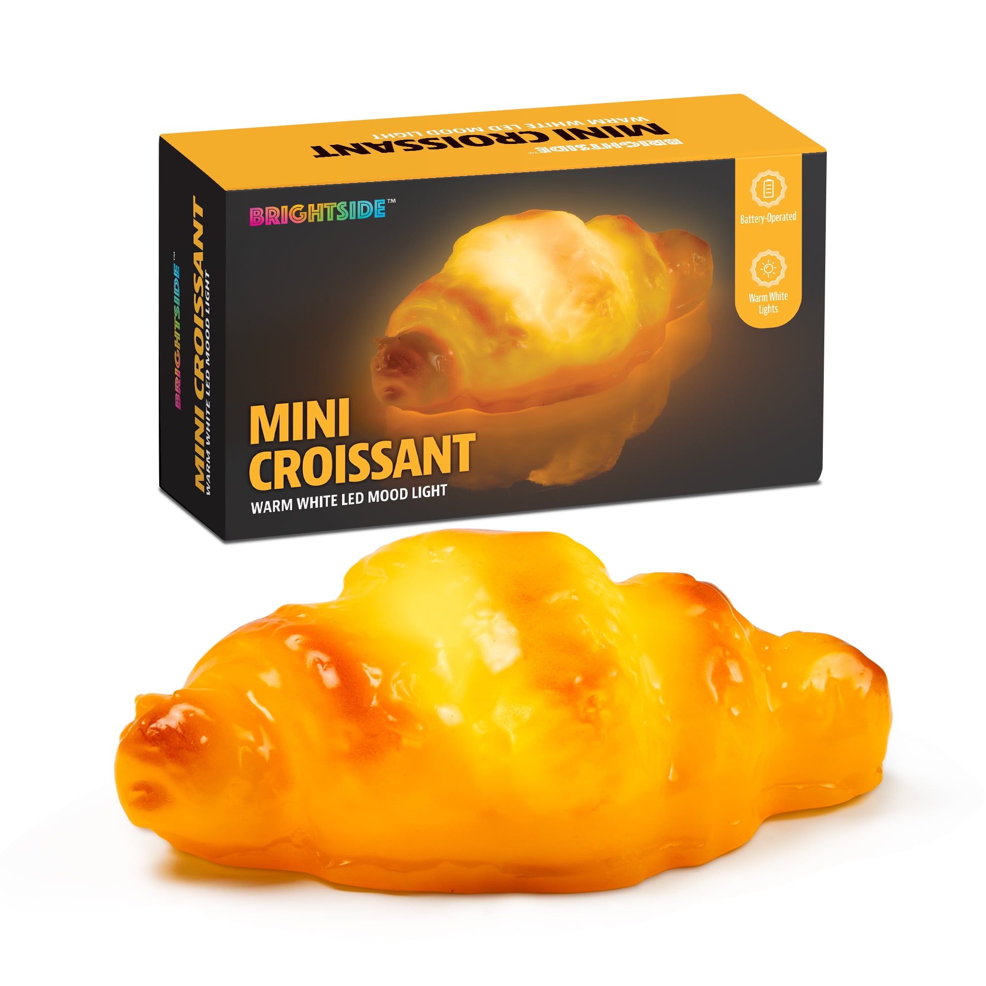 BrightSide Croissant LED Night Light Battery-Powered Whimsical Cozy ...