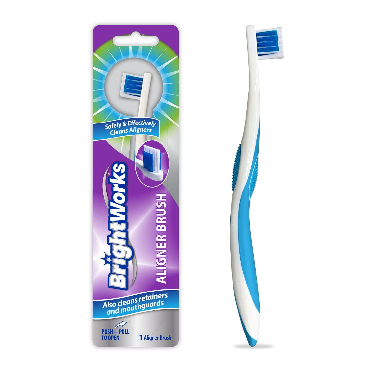 BrightWorks Aligner Brush (3 AIF9 Pack) Safely and Effectively Cleans ...