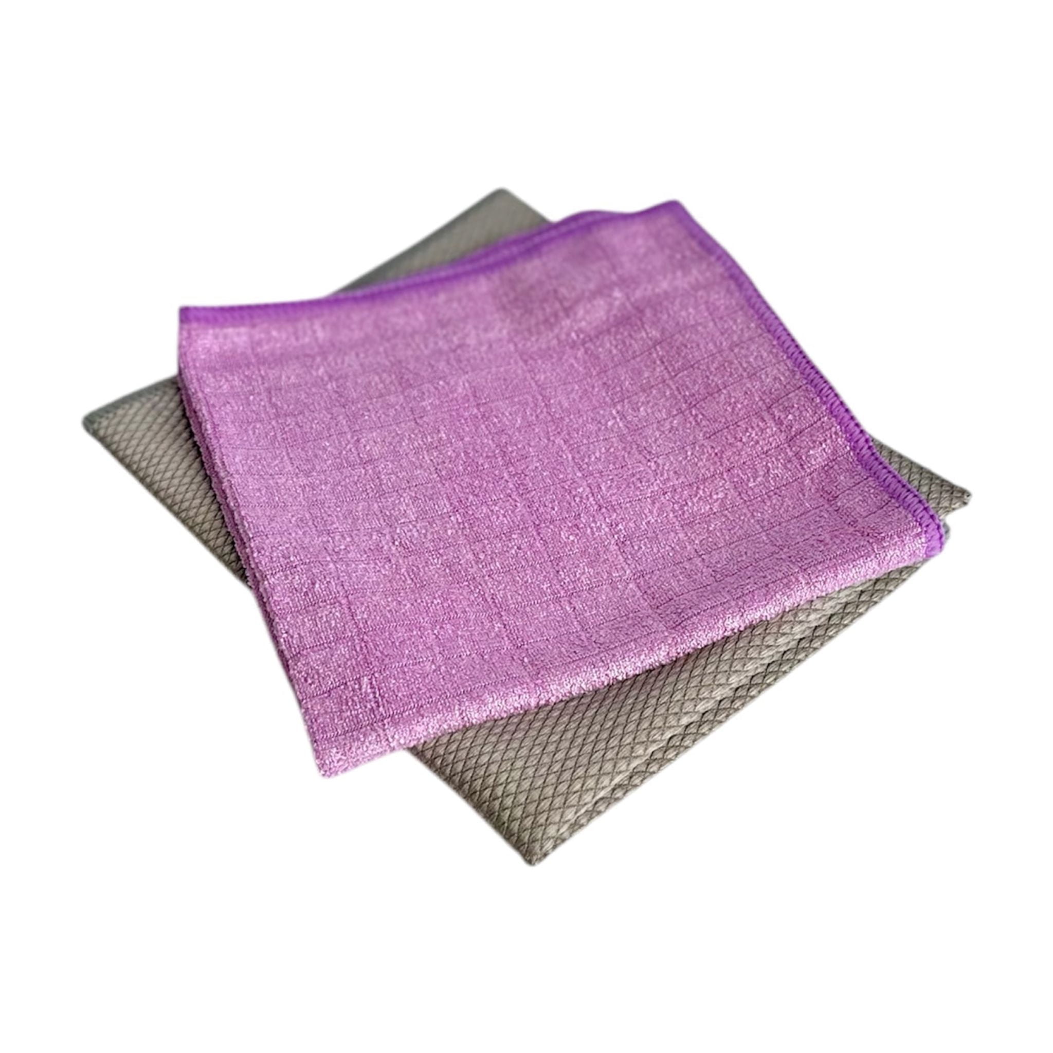 Bright Box Glass Cleaning Cloth Kit, 2ct – Streak-Free Wipe + Polishing ...