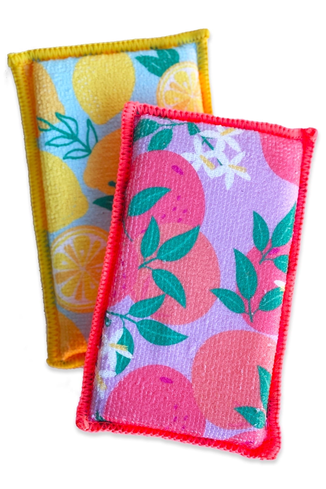 Bright Box Microfiber Sponges, 2ct – Fruit Print, Chemical-Free ...