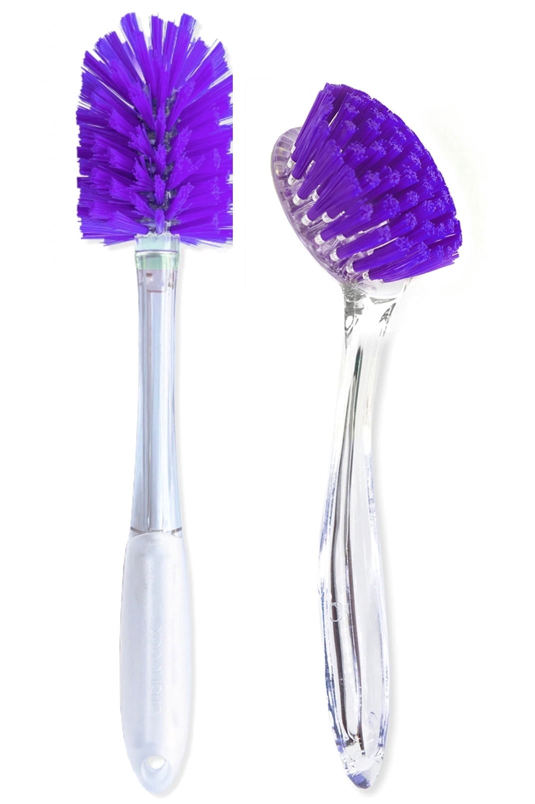 Brightbox Purple Cleaning Brush Set, 2pc, Bottle Brush, Handle Brush ...