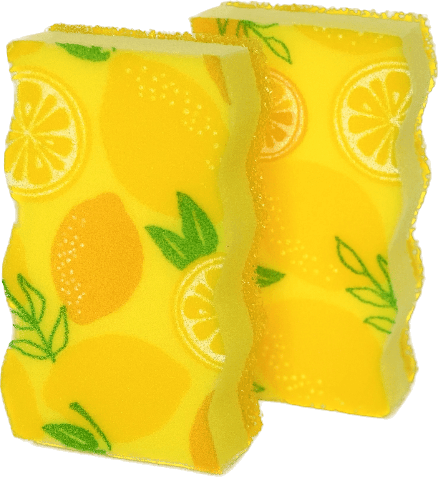 Bright Box Scrub + Wipe Wave Sponges, 2ct – Yellow Lemon Design ...
