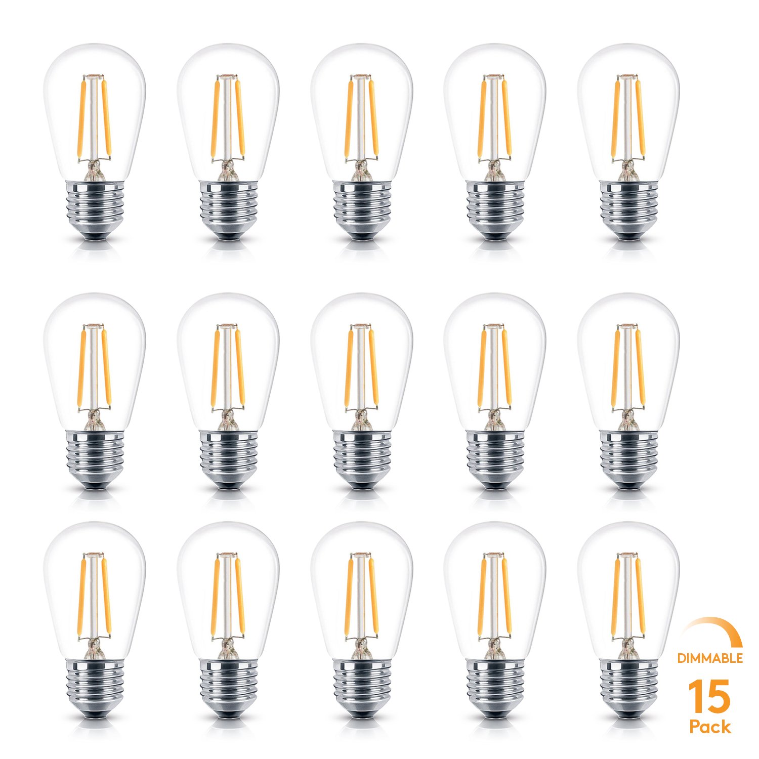 Brightech Ambience PRO Replacement LED Light Bulbs, 2 Watt Vintage LED ...
