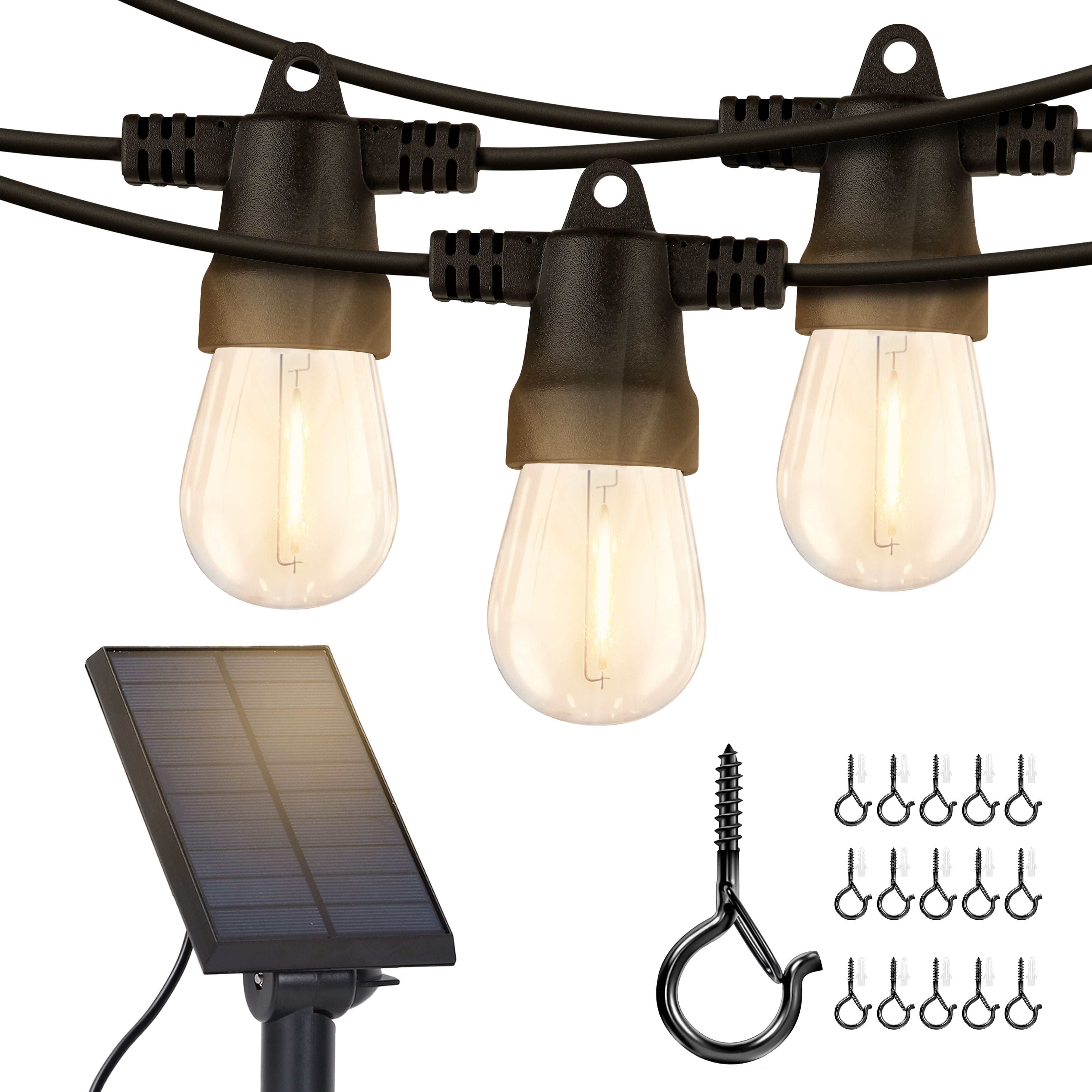 Brightech Ambience Pro 27 ft. Outdoor Solar LED 1-Watt String Lights in ...