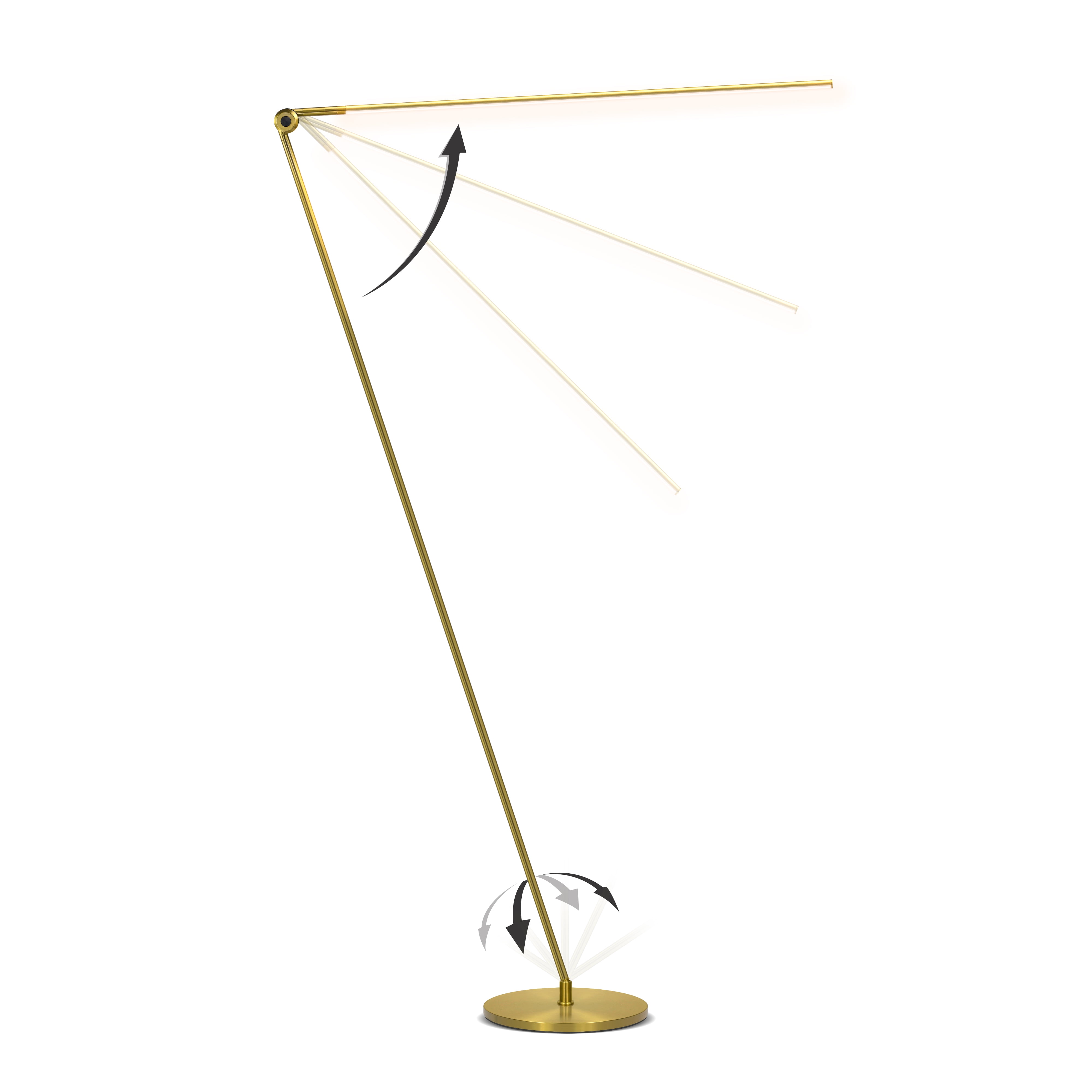 Brightech Libra LED Floor Lamp, Alexa Compatible, Adjustable Pivoting ...