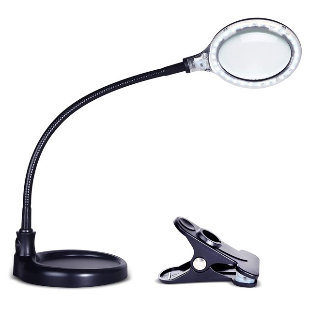 Brightech LightView Pro Flex Magnifying Lamp - 2 in 1 Clamp Table ...