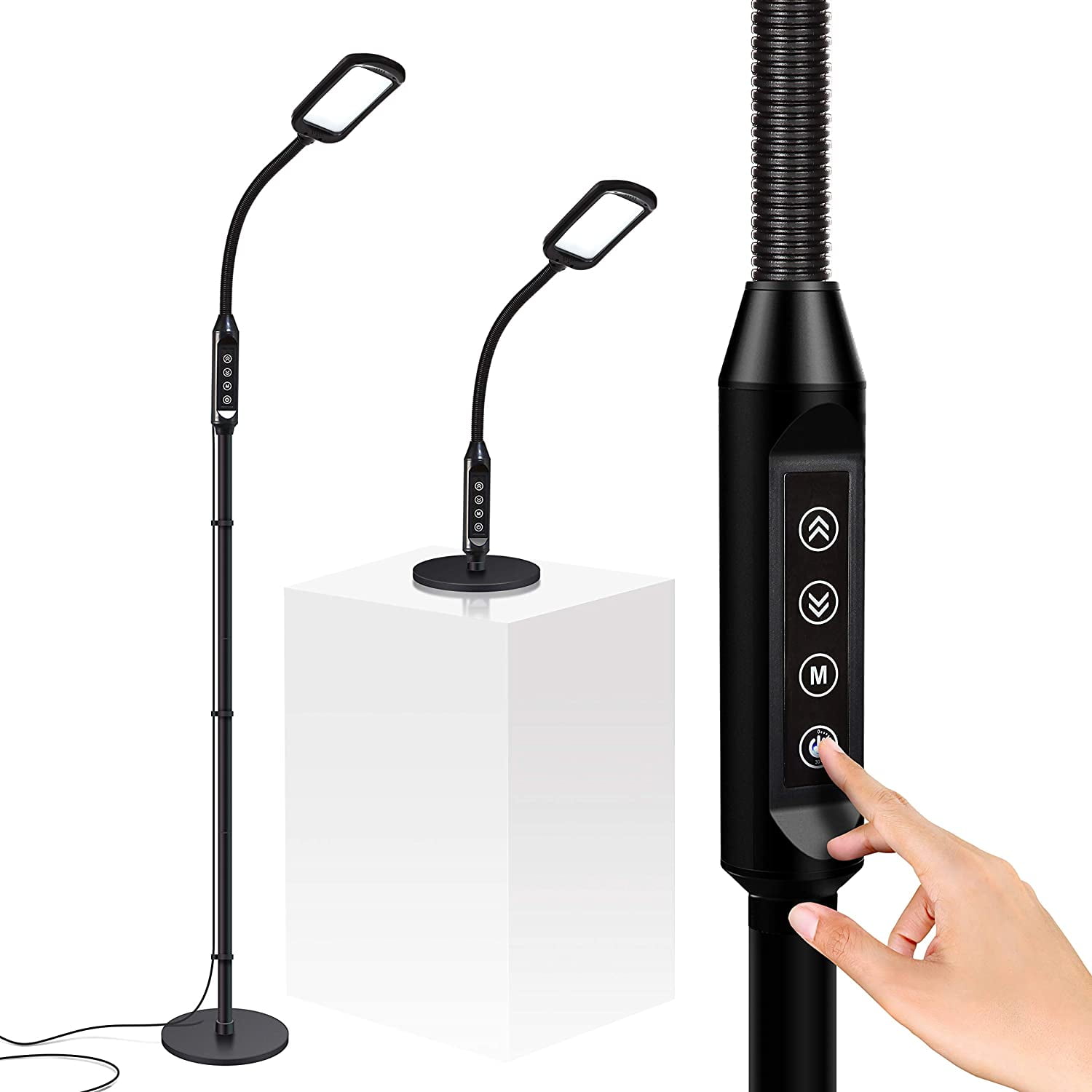 Brightech Litespan 2-in-1 LED Floor & Desk Lamp, Adjustable Height ...