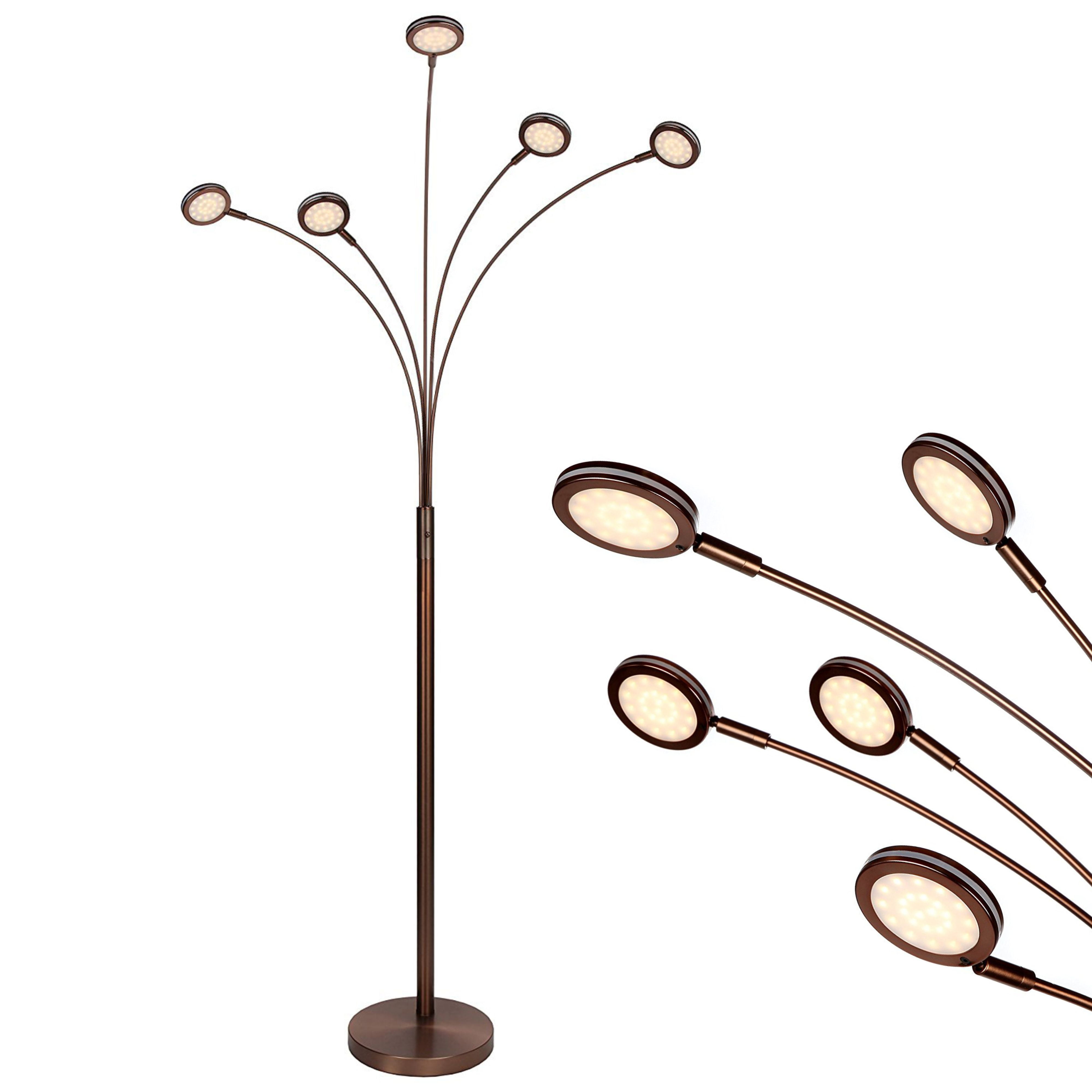 Brightech Orion 74" Oil Brushed Bronze Industrial 5-Light LED Super ...