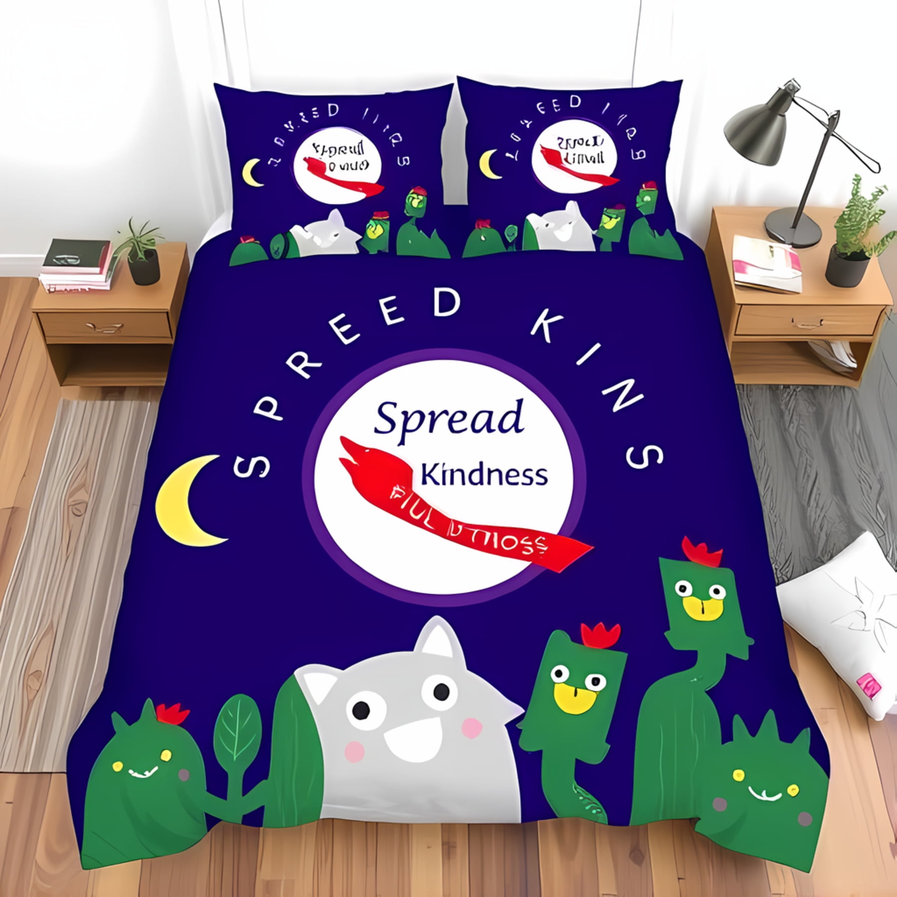 Brighten Up Your Room with Our 3-Piece Whimsical Duvet Cover Set ...