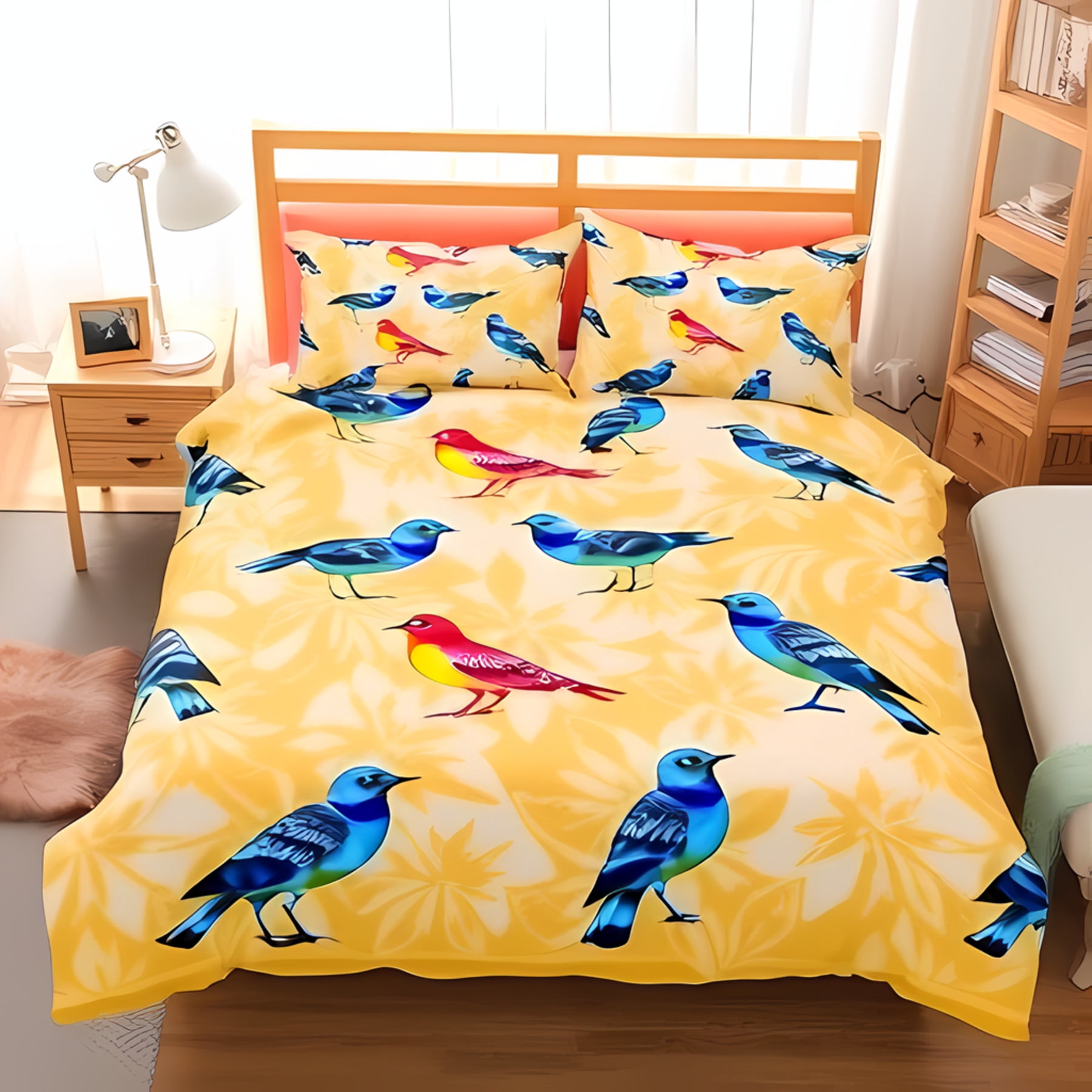 Brighten Your Bedroom with Our 3-Piece Duvet Cover Set - Vibrant Yellow ...