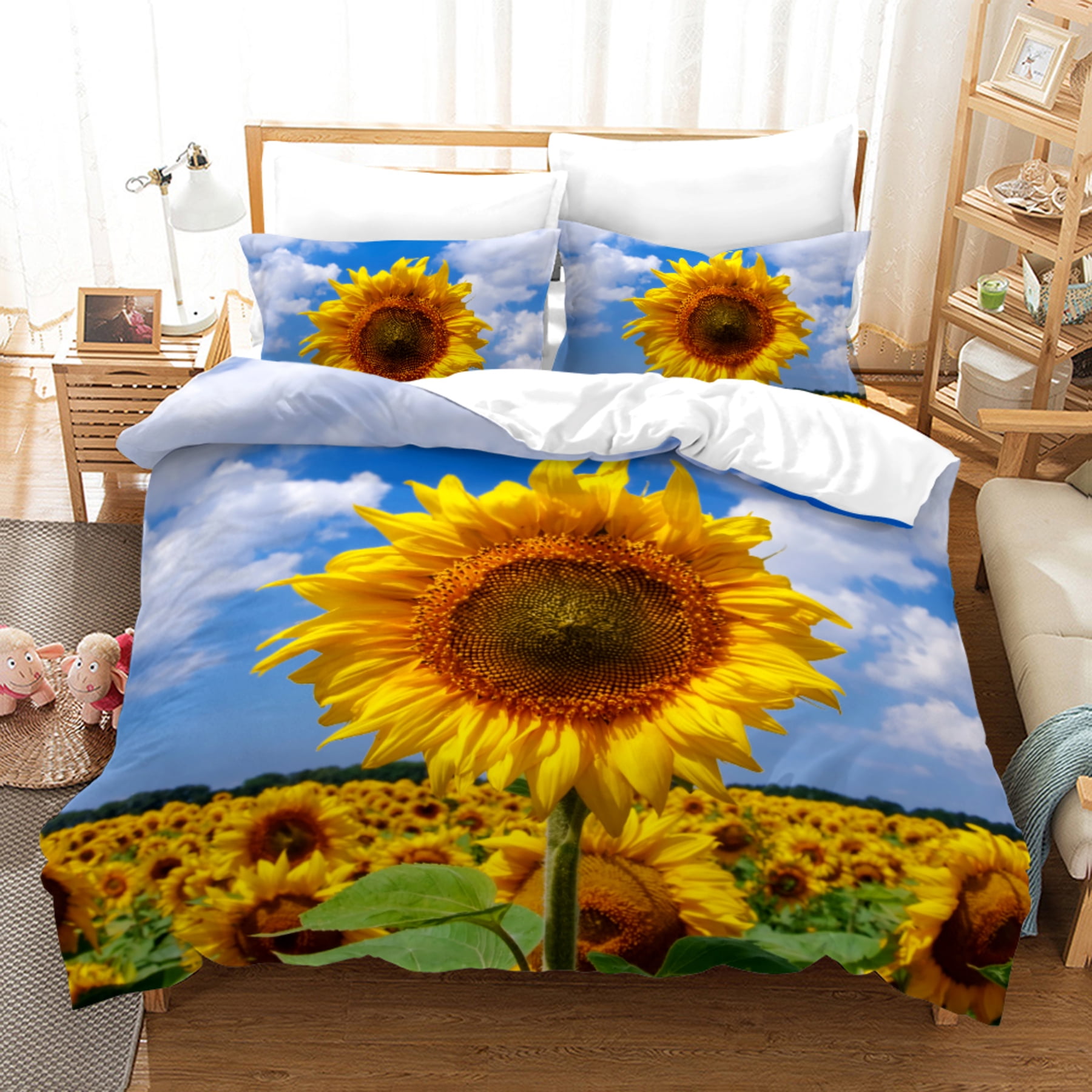 Brighten Your Bedroom with Our Vibrant Sunflower Duvet Cover Set ...
