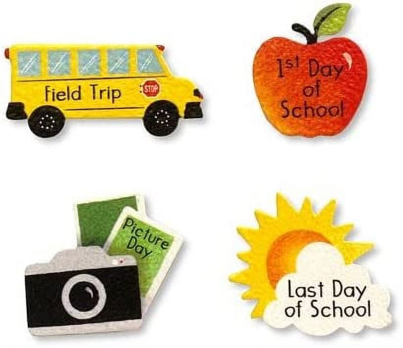 Brighten Your Life 20037m School Days Calendar Icon Phrases Set of 4 ...
