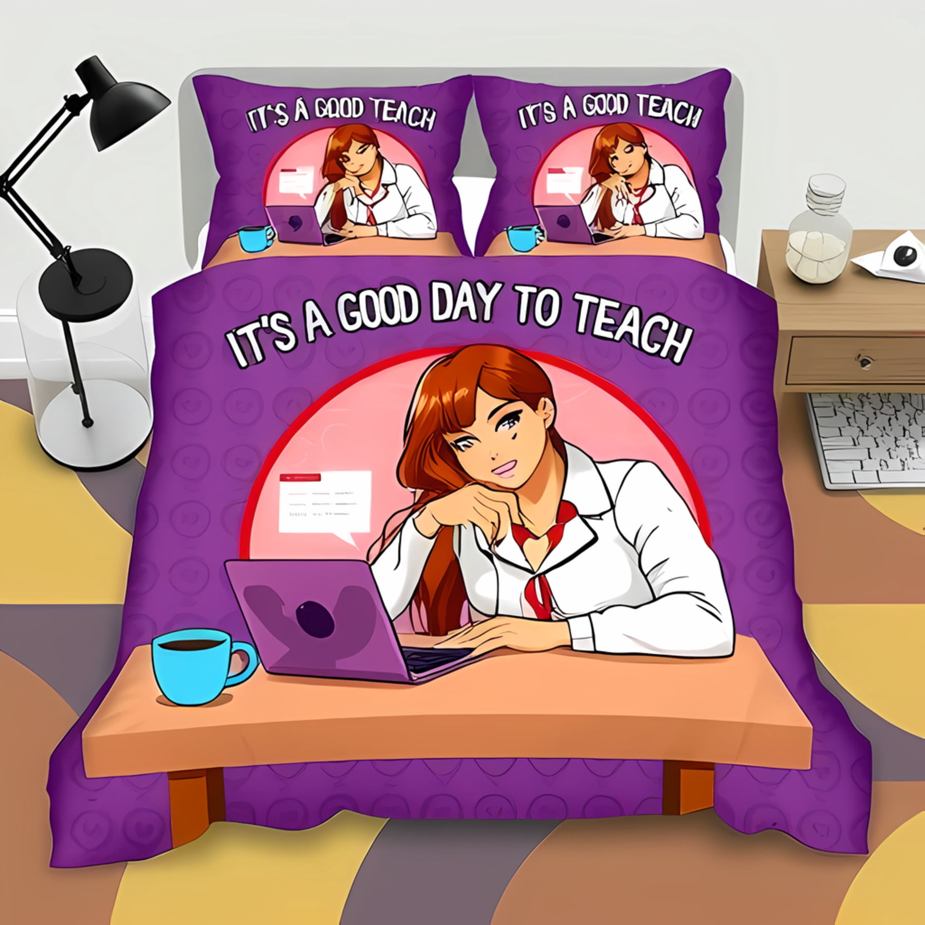 Brighten Your Space with Our 3-Piece Duvet Cover Set - "It's a Good Day ...