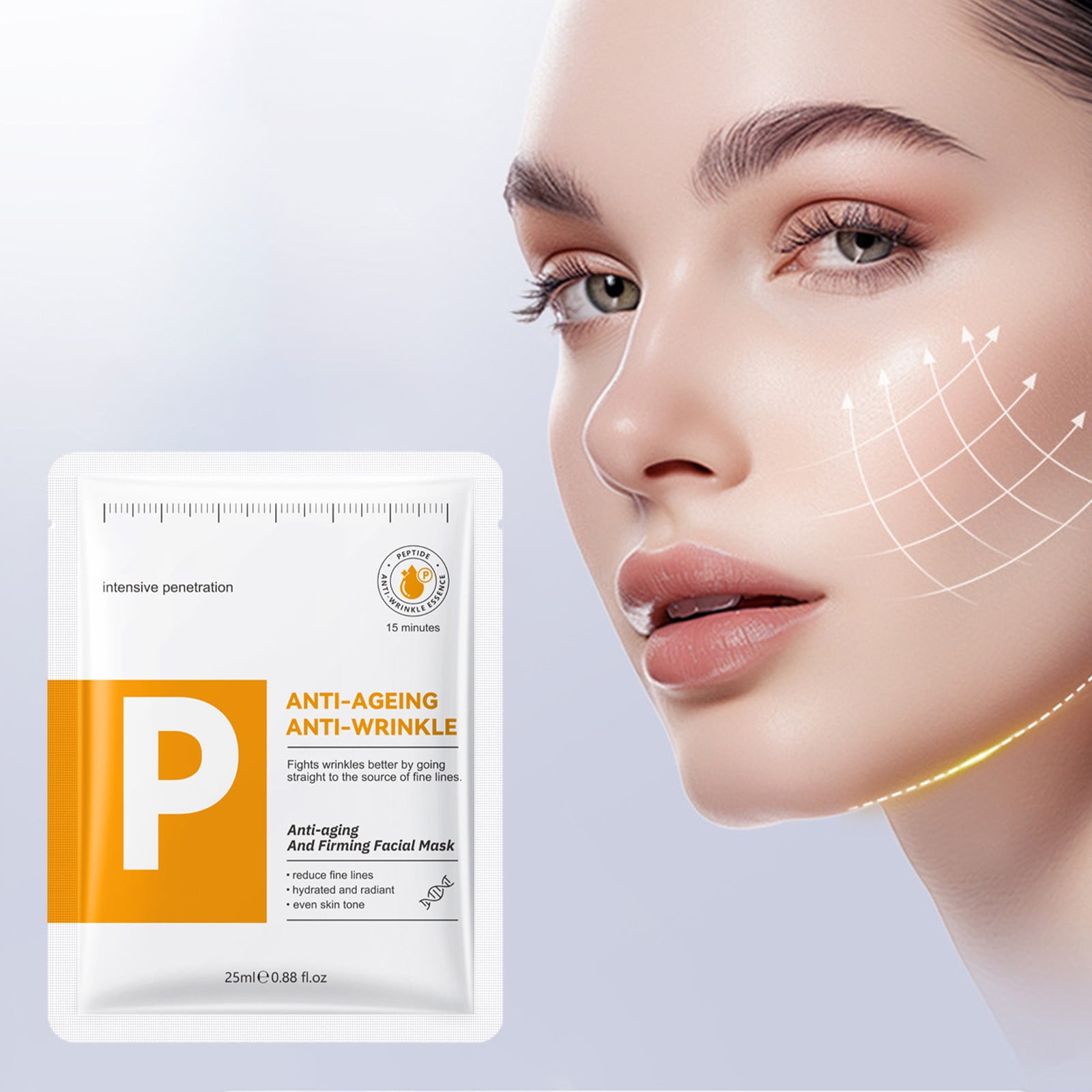 Brightening Collagen Mask,Peel-Off Wrapping Mask,25ml Moisturizing ...