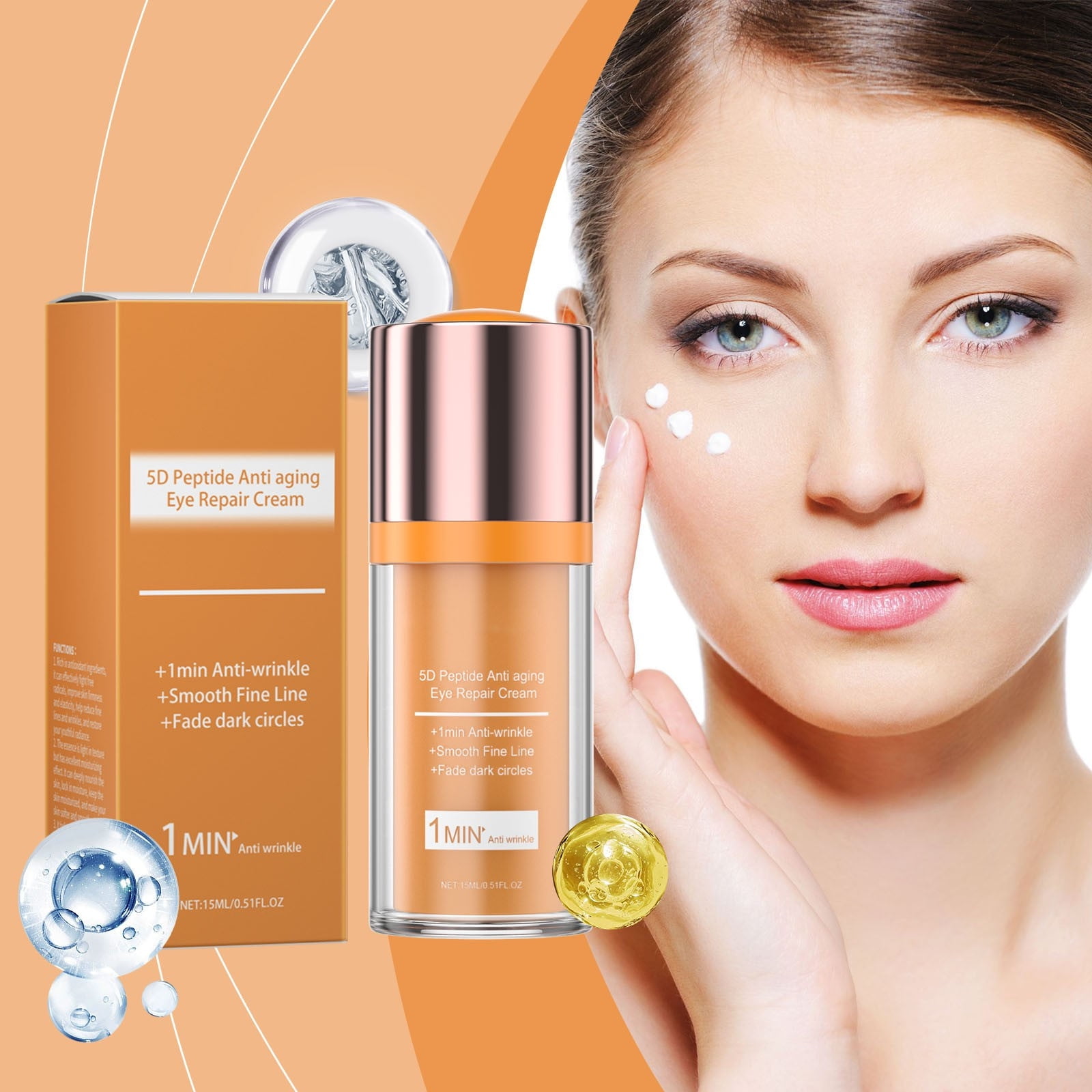 Brightening Eye Oil with Massage Head, Reduces Dark Circles and Firms ...