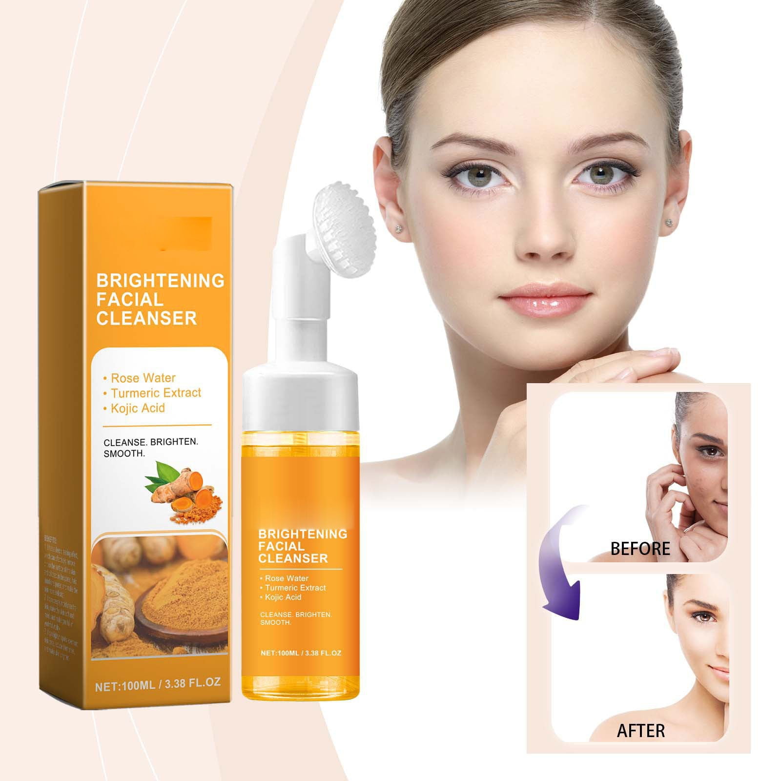 Brightening Gel Cleanser – 23.52 fl oz Facial Cleanser for Acne & Oily ...