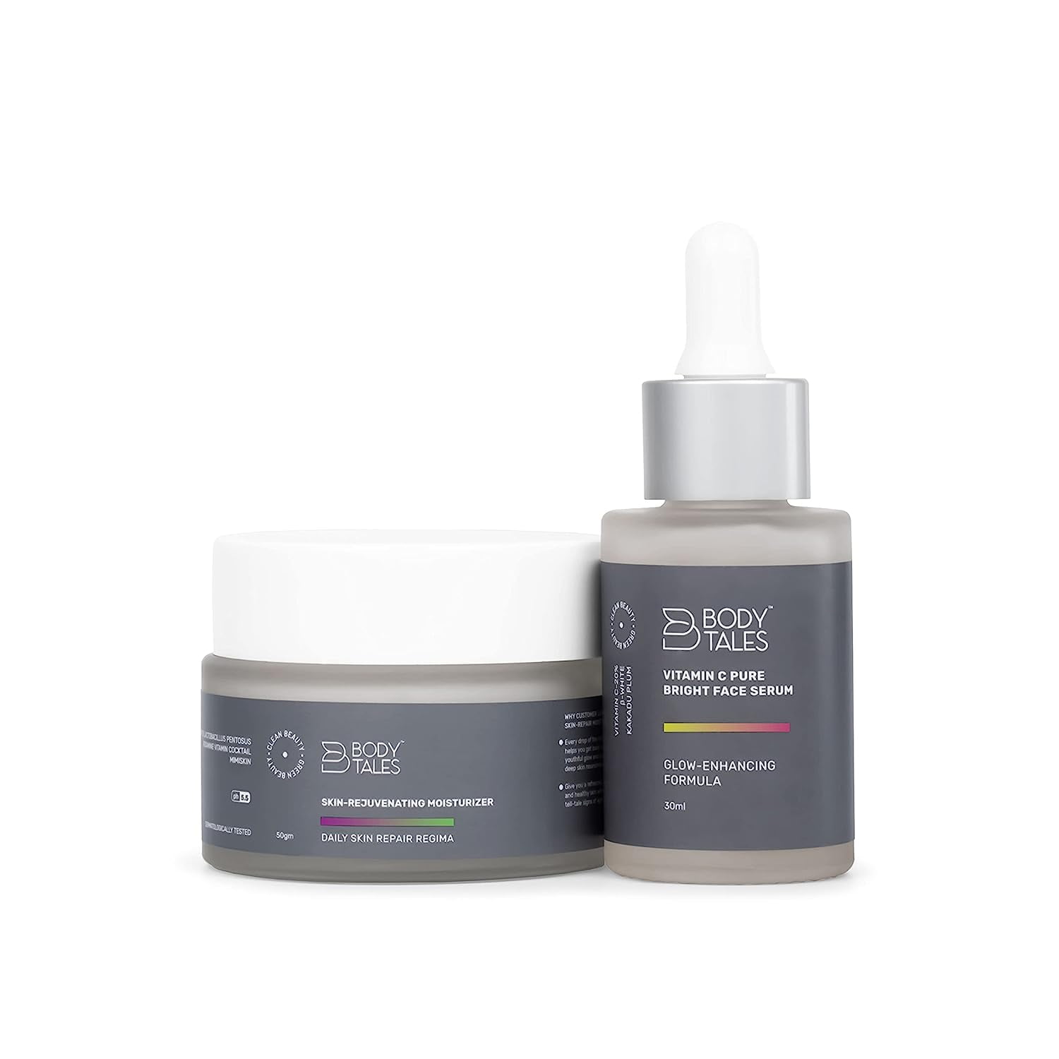 Brightening Vitamin C Pure Bright Serum & Skin Rejuvenating Moisturizer ...