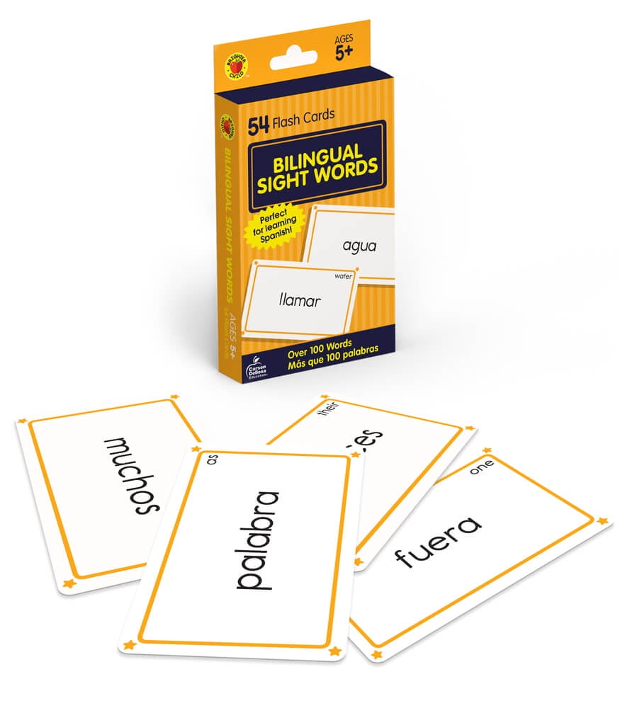 Brighter Child Bilingual Sight Words Flash Cards Grade K-2 (54 cards ...
