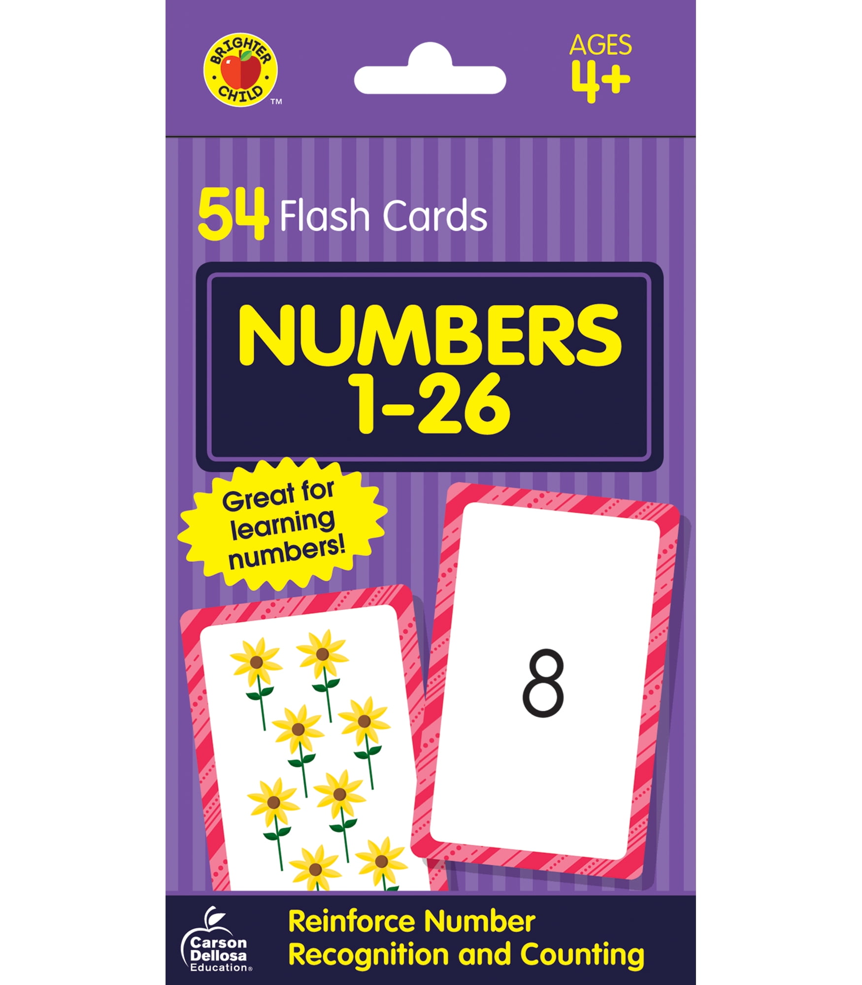 Numbers 1 to 26 Flash Cards, Grades PK - 1 (Cards) - Walmart.com