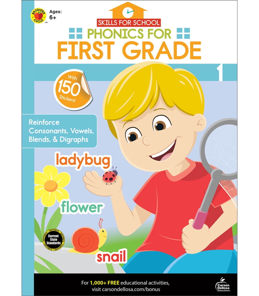 Brighter Child Skills for School Phonics for First Grade Activity Book ...