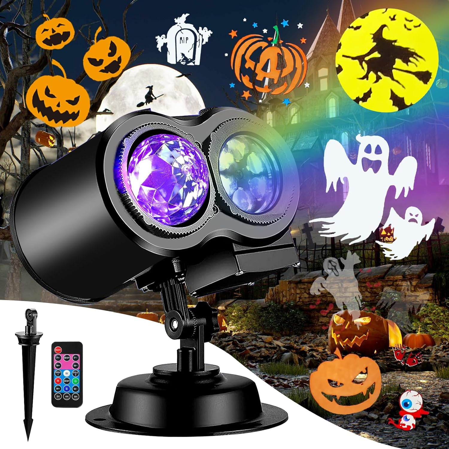 Brighter Halloween Decorations Projector Lights and Christmas Projector ...