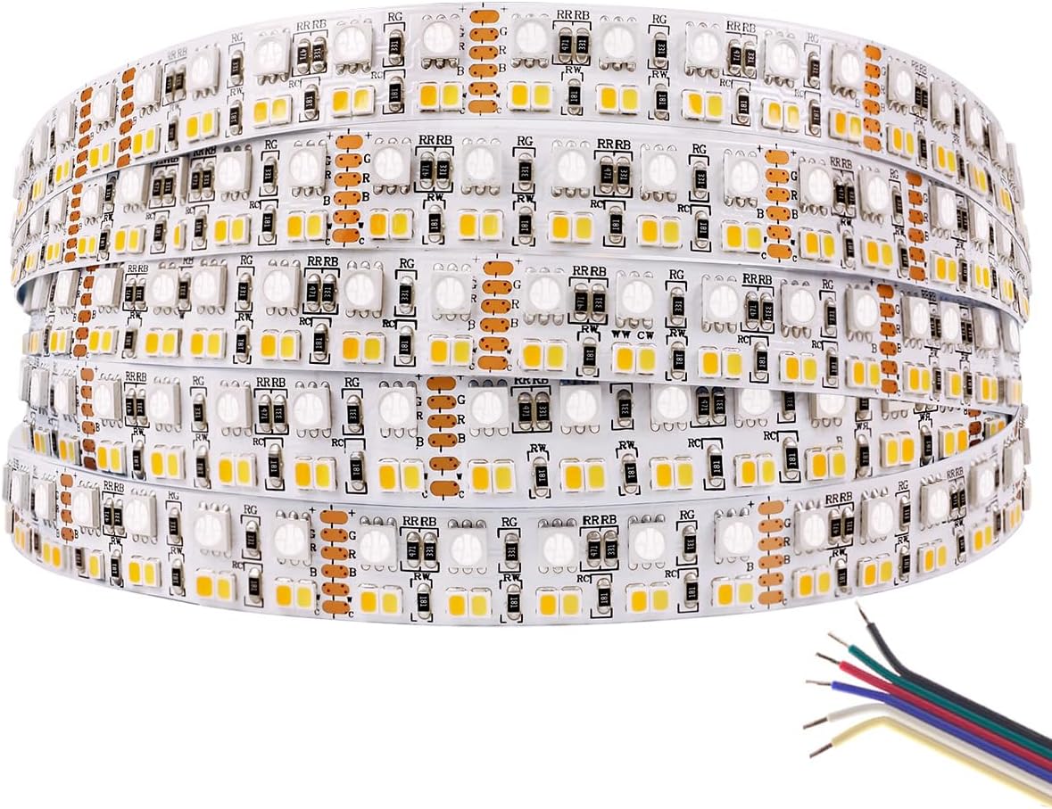 Brightest RGB+CCT Flexible led Strip Lights 270LEDs/Meter 5050 RGB ...