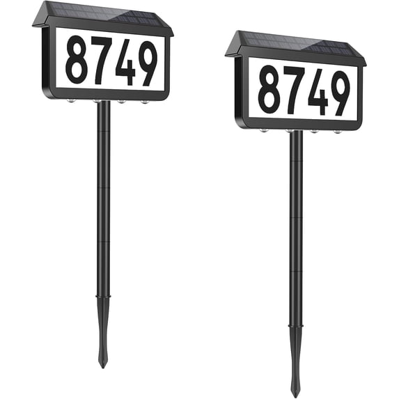 Brightever Solar Address Signs, House Number for Outside Waterproof, 3 ...